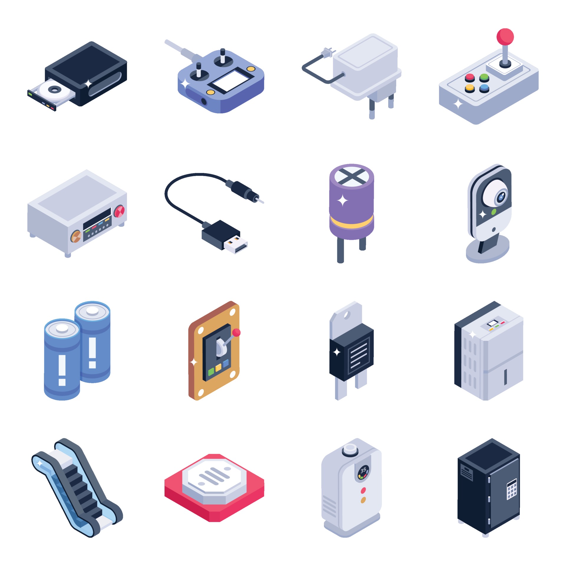 Electrical Devices Elements 2308087 Vector Art at Vecteezy