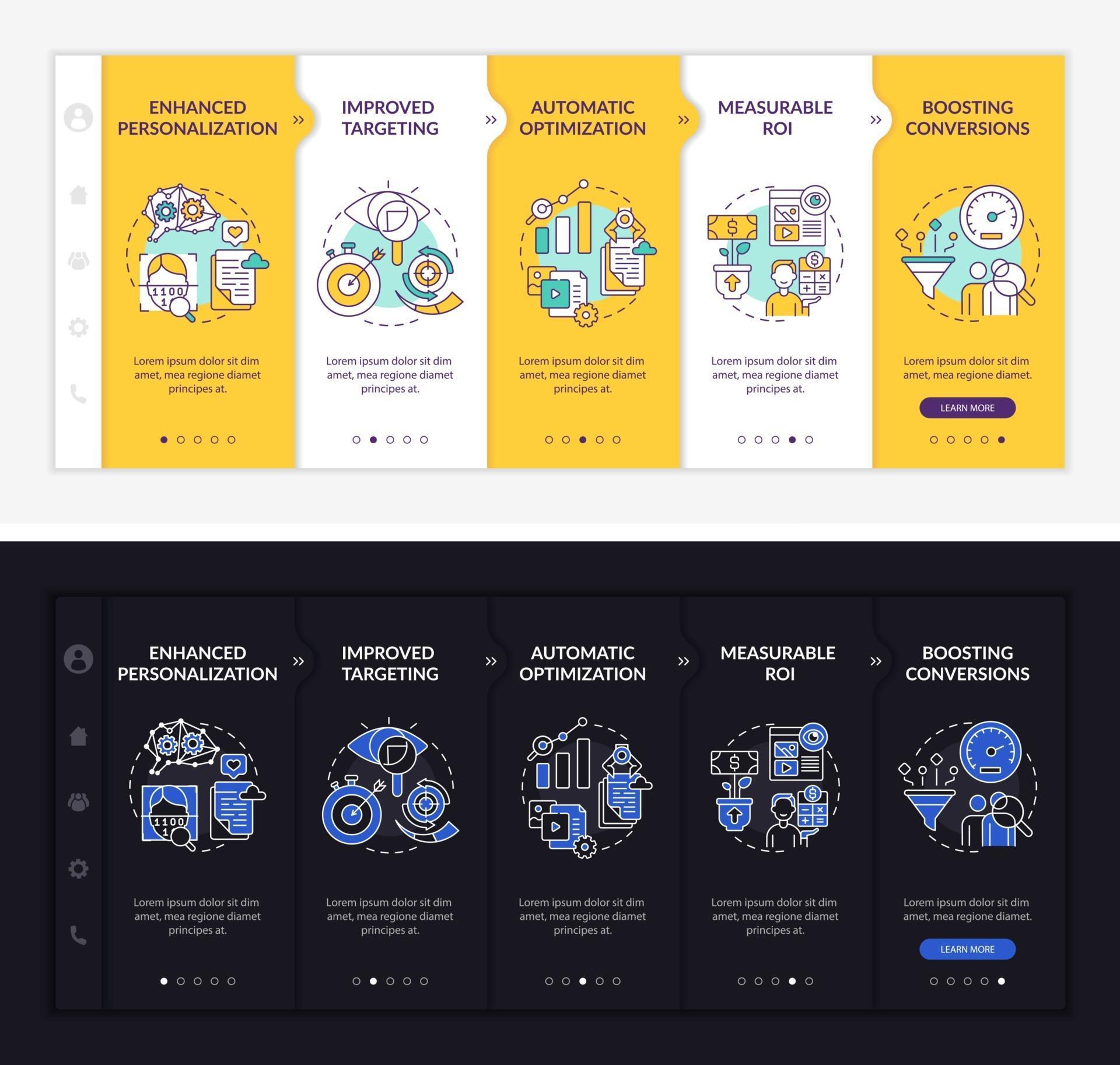 User behaviour analytics onboarding vector template 2310175 Vector Art ...
