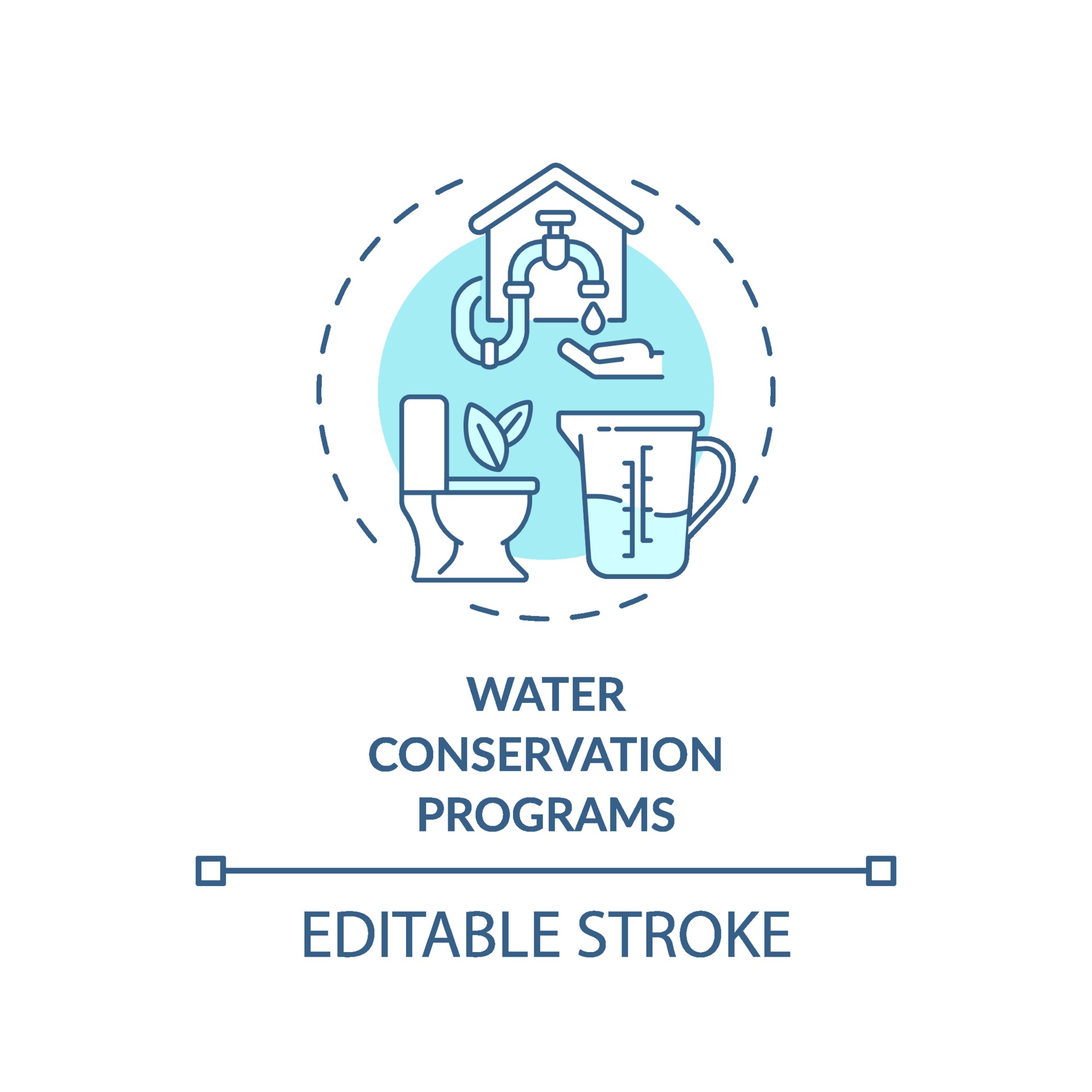 Water conservation programs concept icon 2310429 Vector Art at Vecteezy