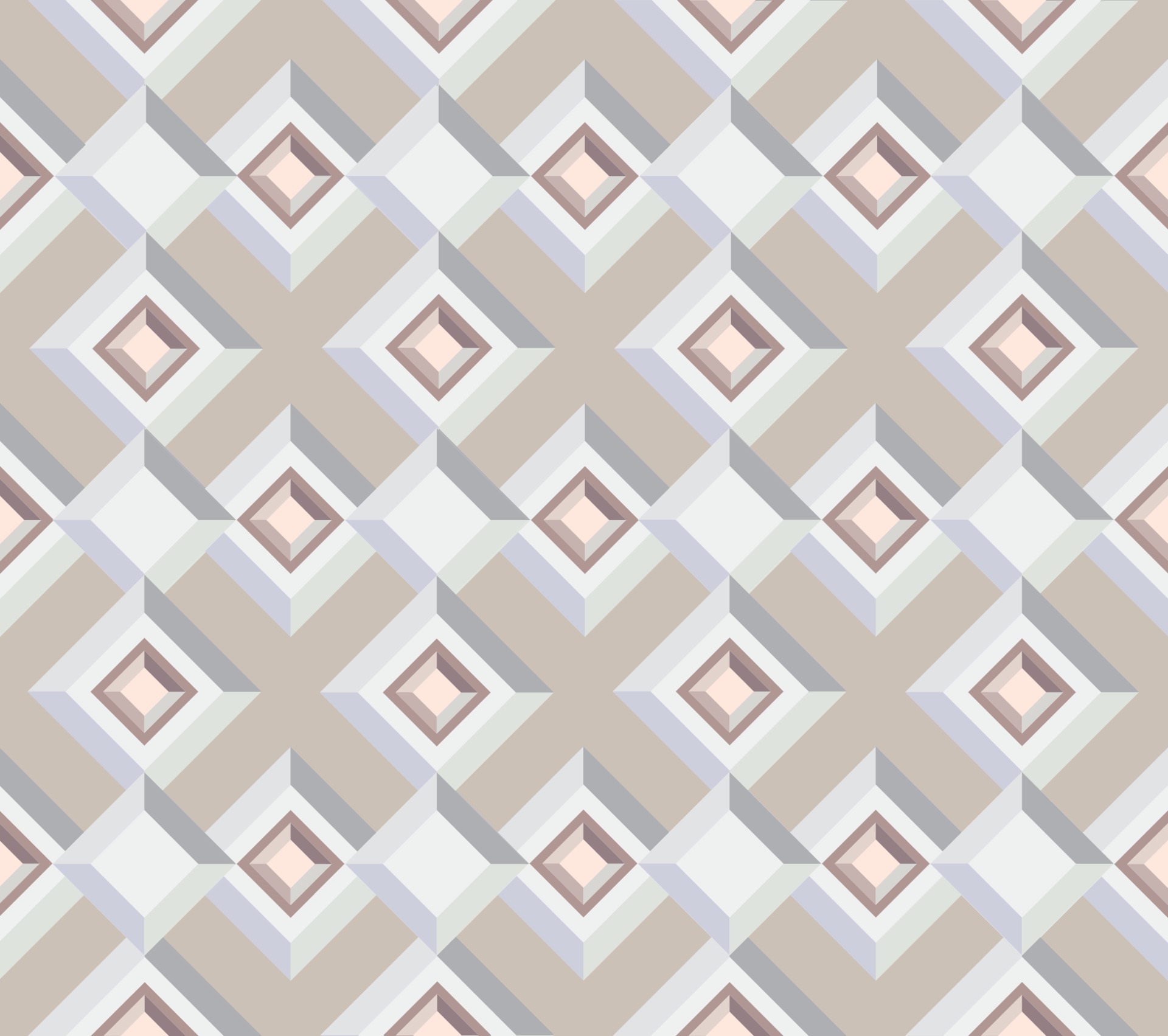 Abstract Geometric Tile Pattern Seamless Backdrop With Square Ornament In Geometric Style Of
