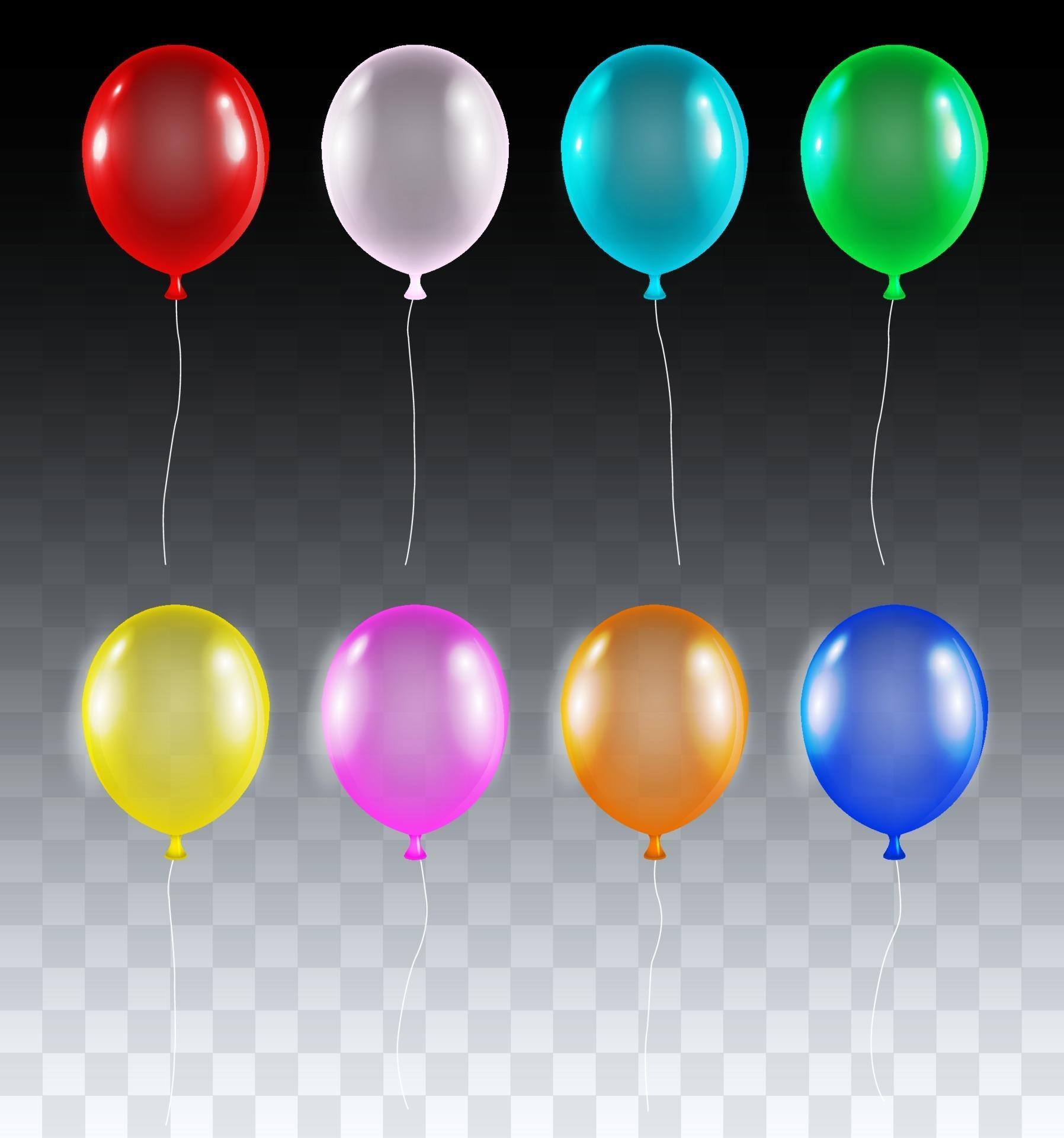 Set Of Real Colorful Helium Balloons Vector 2311990 Vector Art At Vecteezy