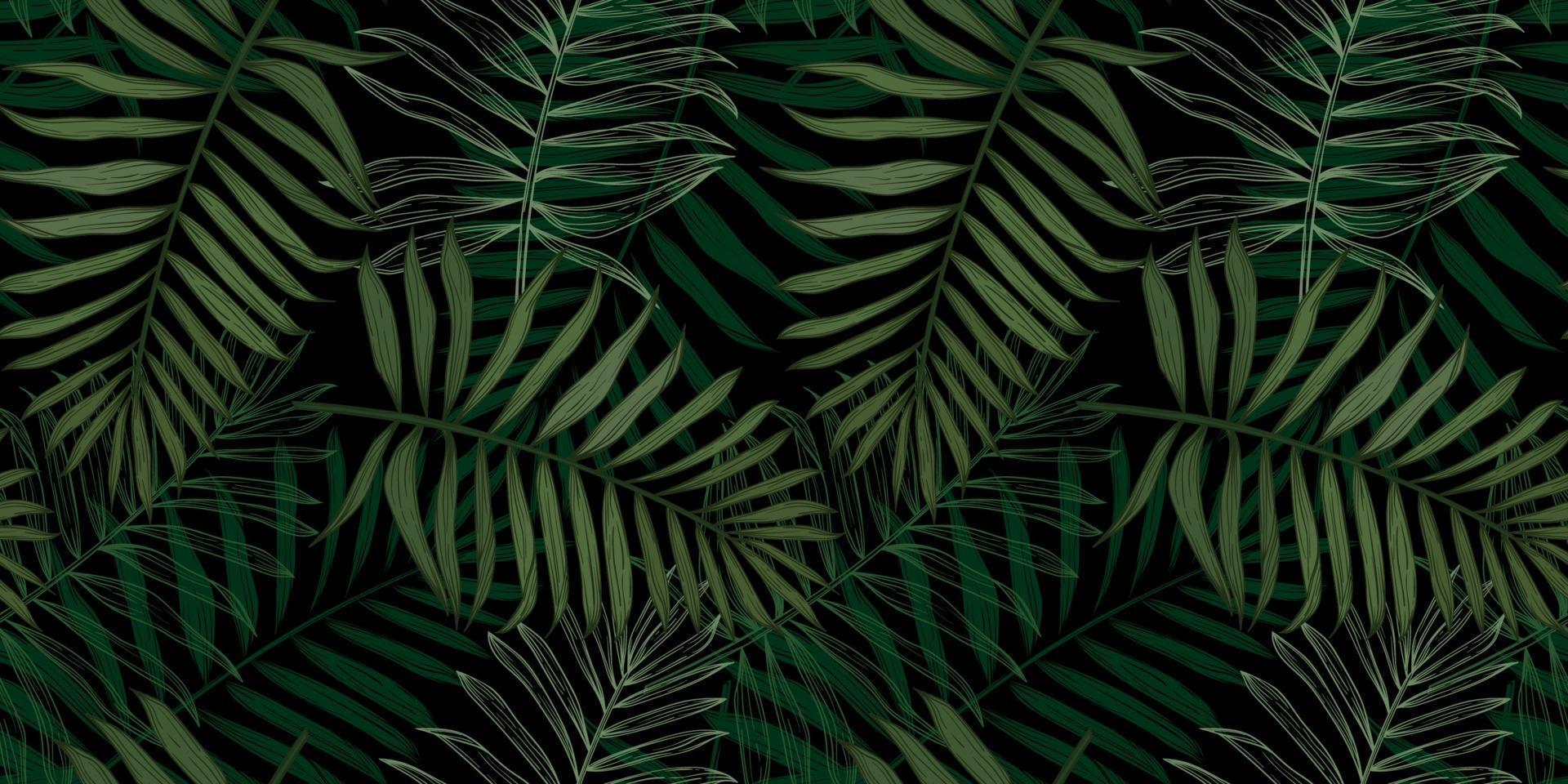 Tropical Seamless Pattern With Palm Leaves 2316474 Vector Art At Vecteezy