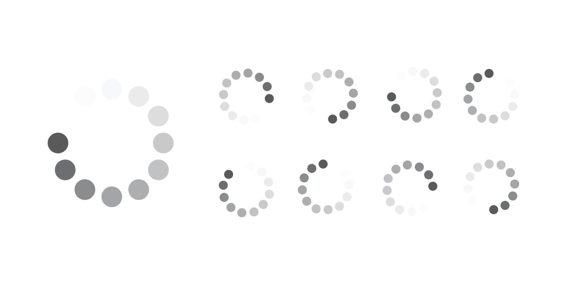 Vector download or upload status icon illustration, Load icon. Circle ...