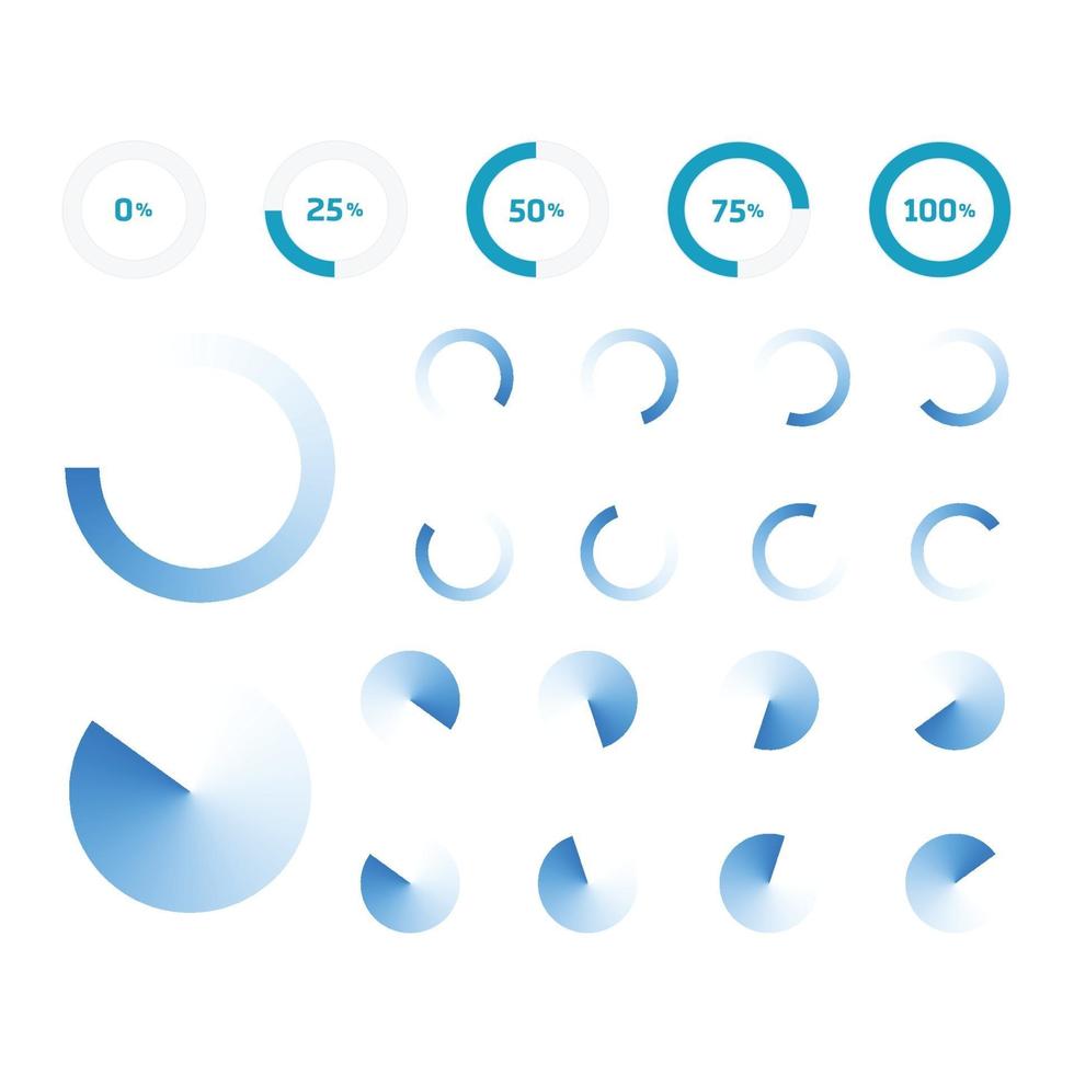 Vector download or upload status icon illustration, Load icon. Circle ...