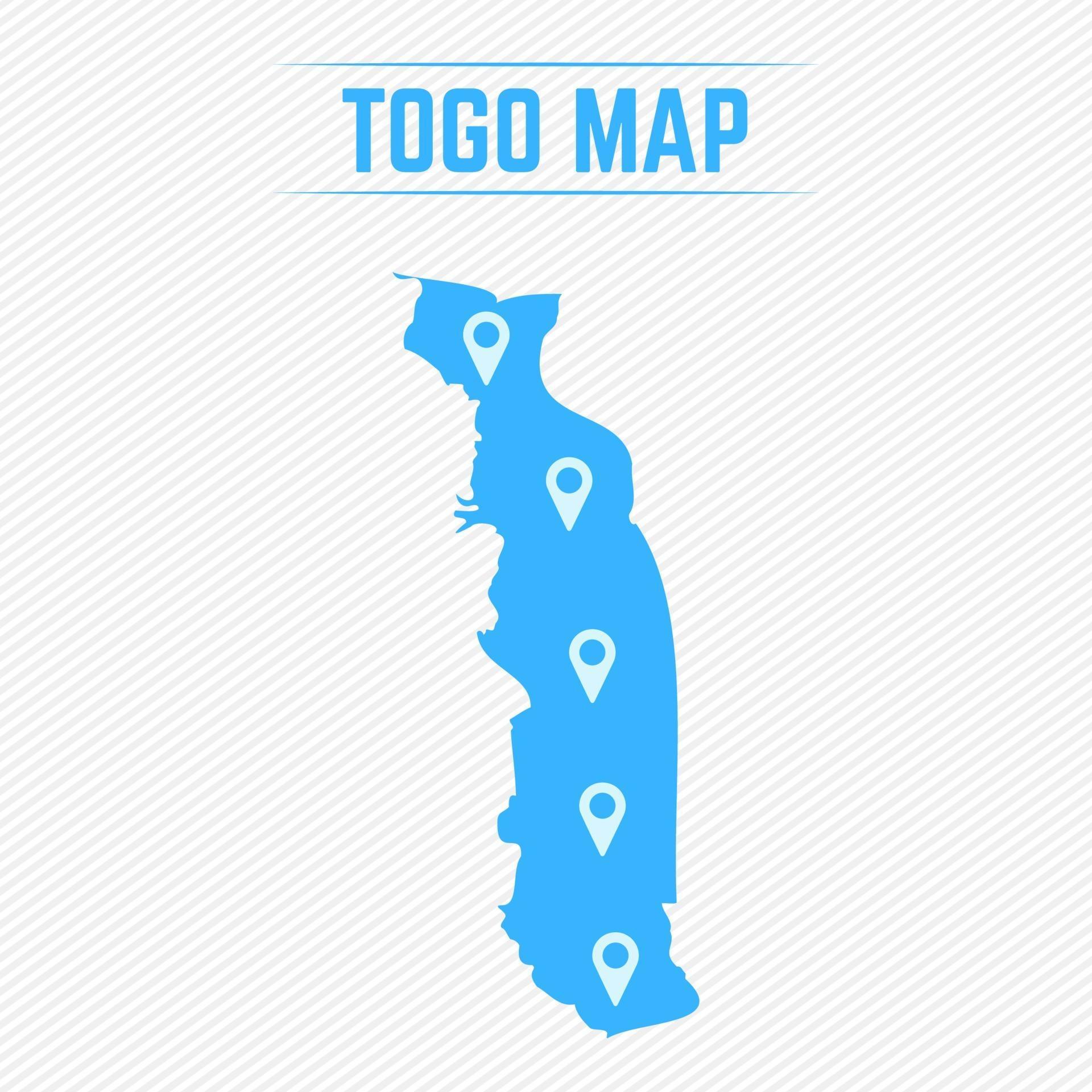 Togo Simple Map With Map Icons 2321441 Vector Art at Vecteezy