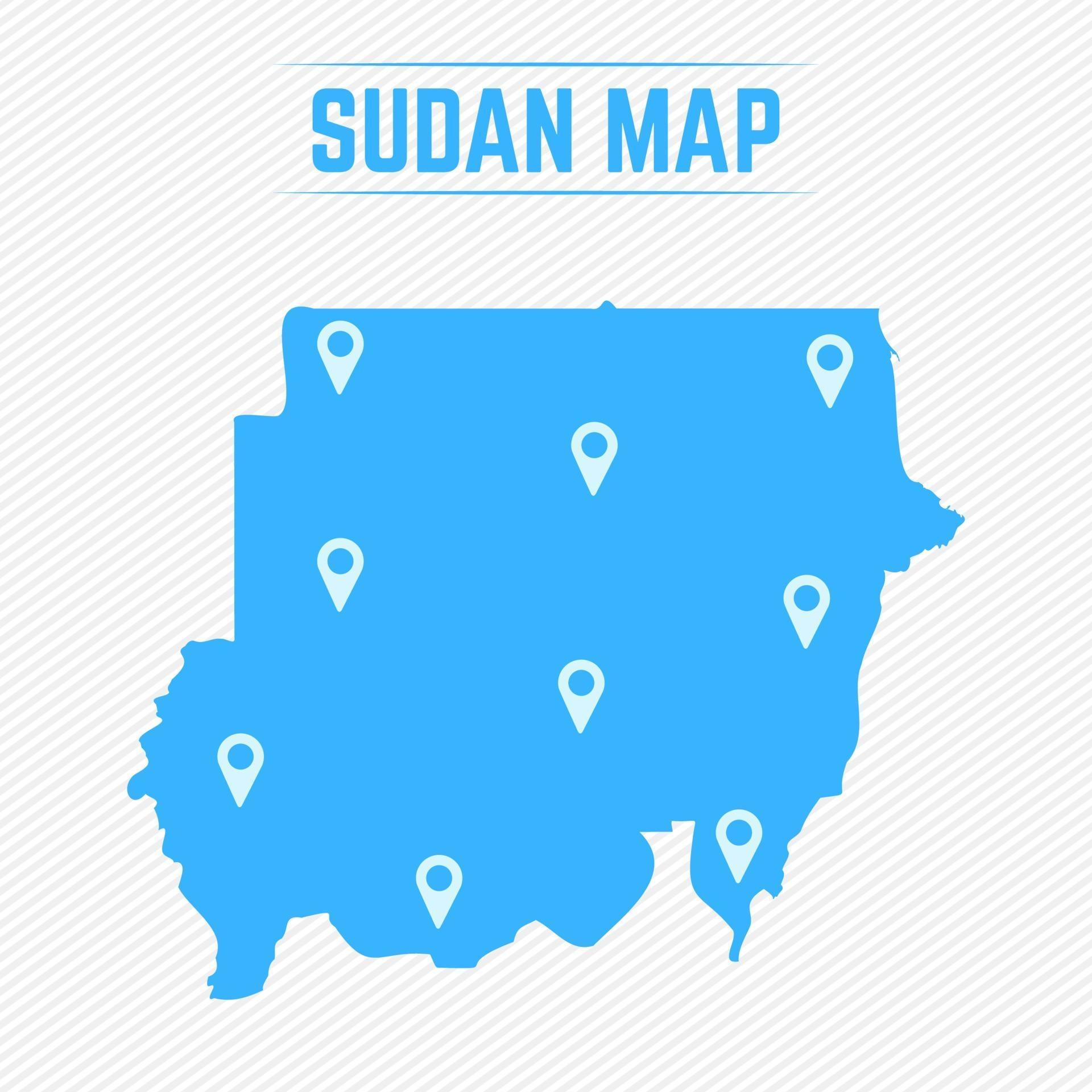 Sudan Simple Map With Map Icons 2323403 Vector Art at Vecteezy