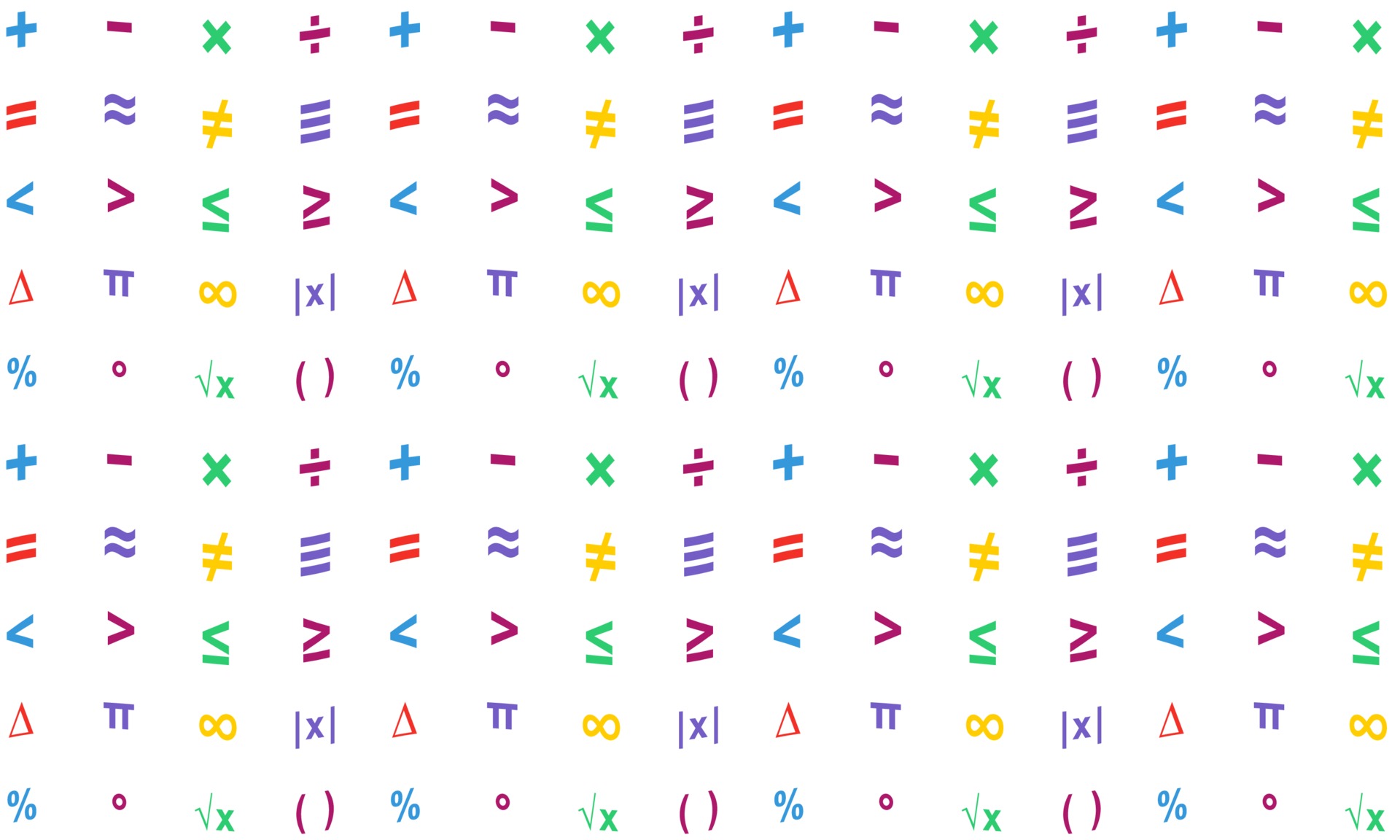 Colorful Math Symbol Pattern Flat Design 2323514 Vector Art At Vecteezy