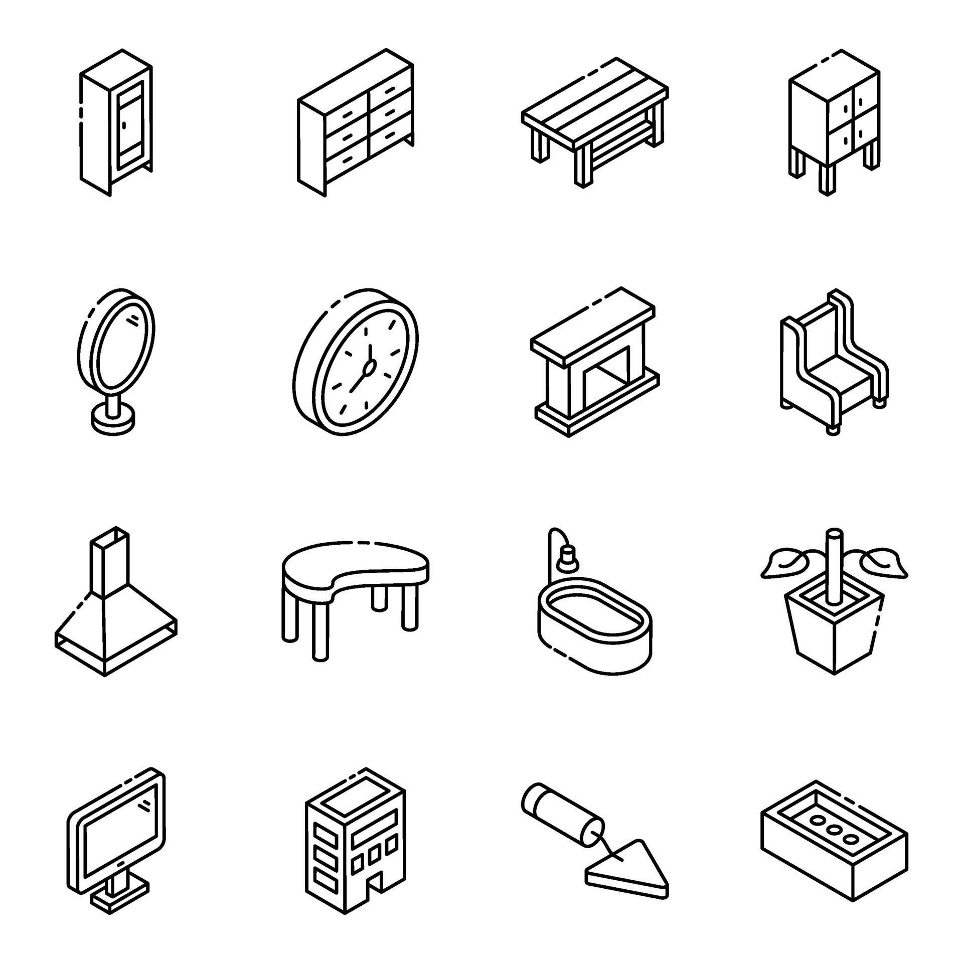 Home Interior Elements 2331665 Vector Art at Vecteezy