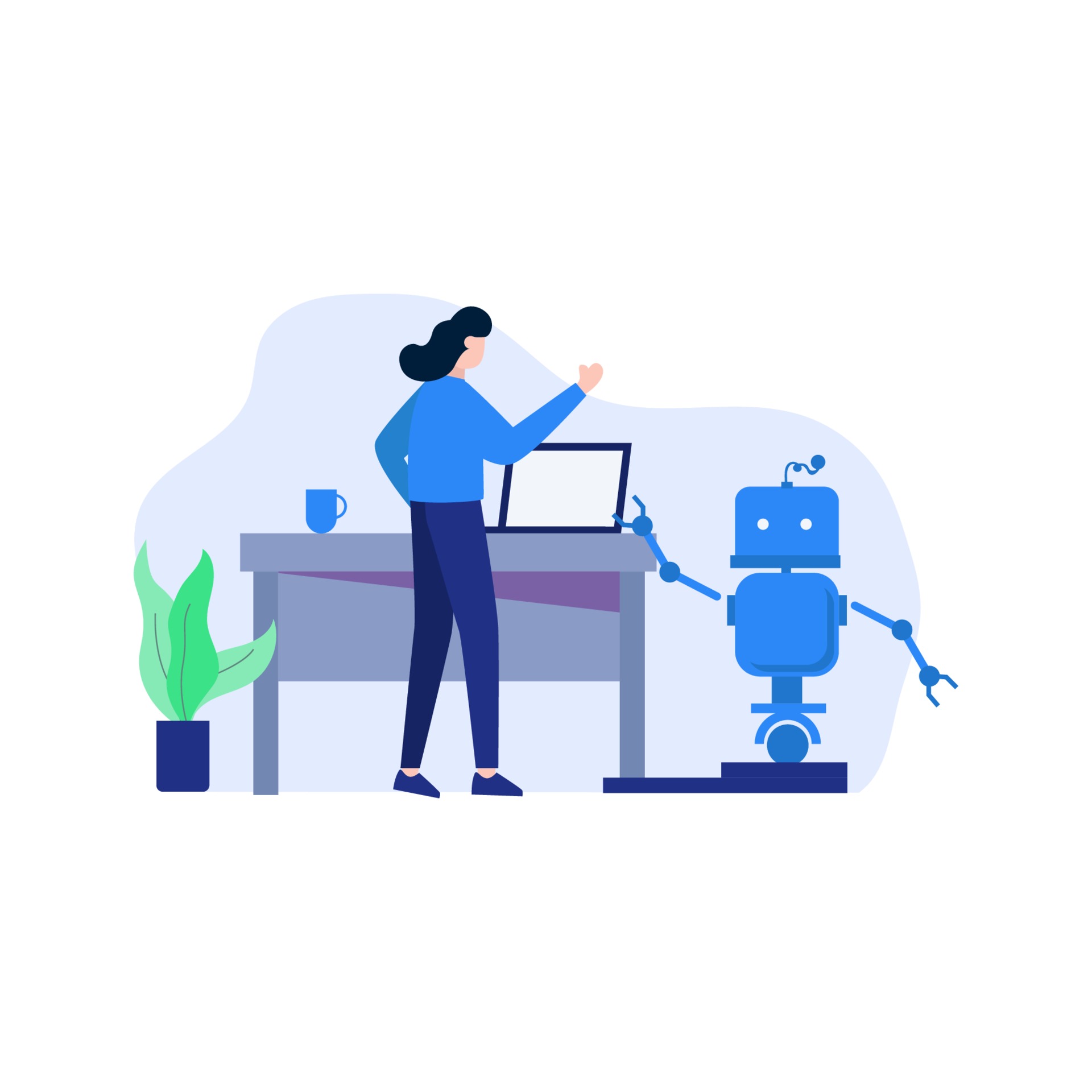 Developer working on artificial intelligence 2331672 Vector Art at Vecteezy