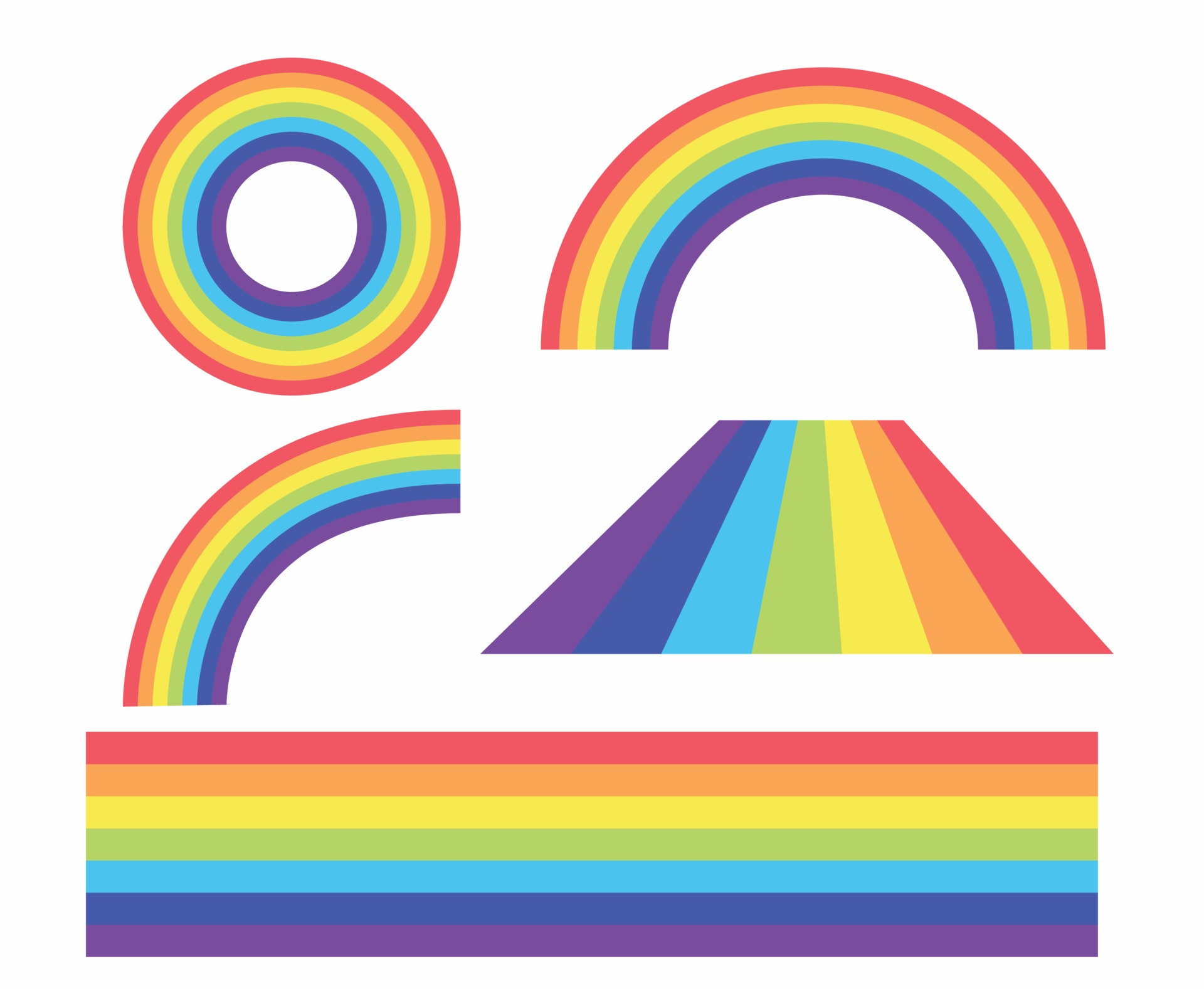 Rainbow Vector Art, Icons, and Graphics for Free Download