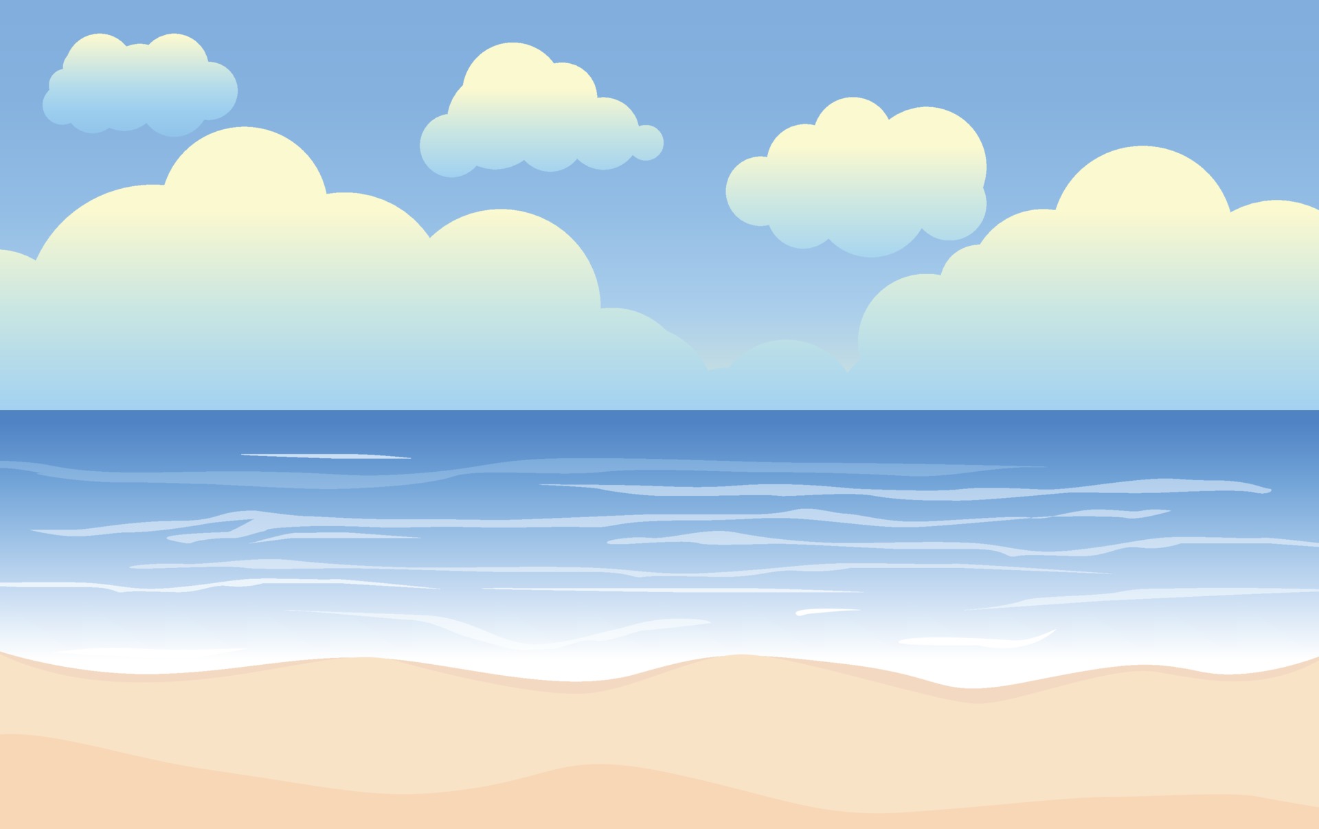 Beach Ocean Landscape Background 2332257 Vector Art at Vecteezy