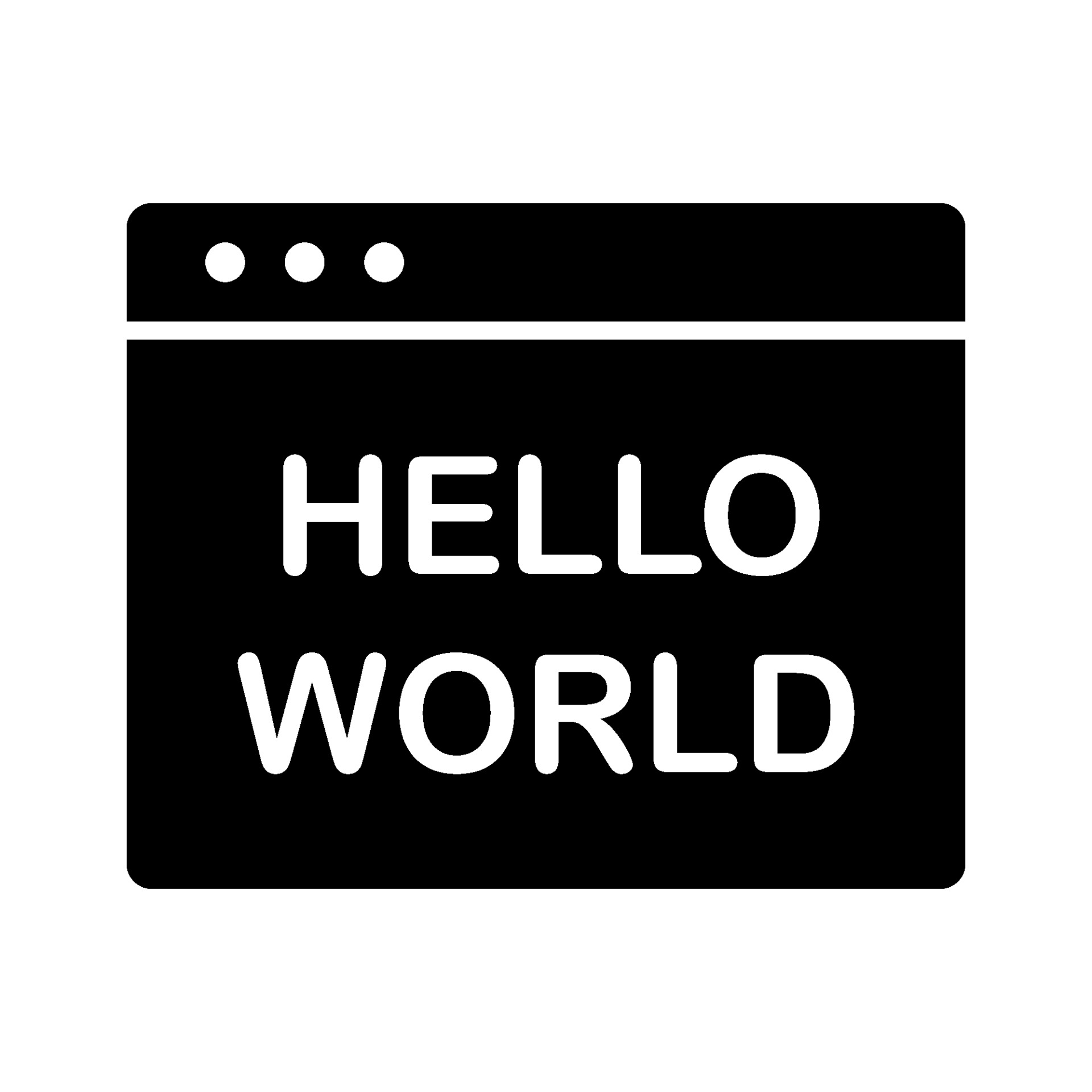 Hello World Icon 2362995 Vector Art at Vecteezy