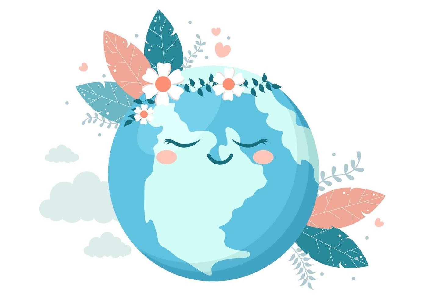 Save Our Planet Earth Illustration To Green Environment With Eco