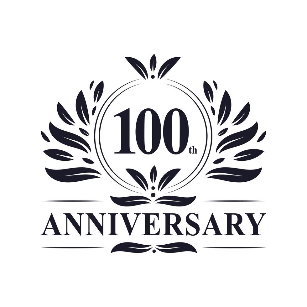 100th Anniversary Celebration Luxurious 100 Years Anniversary Logo