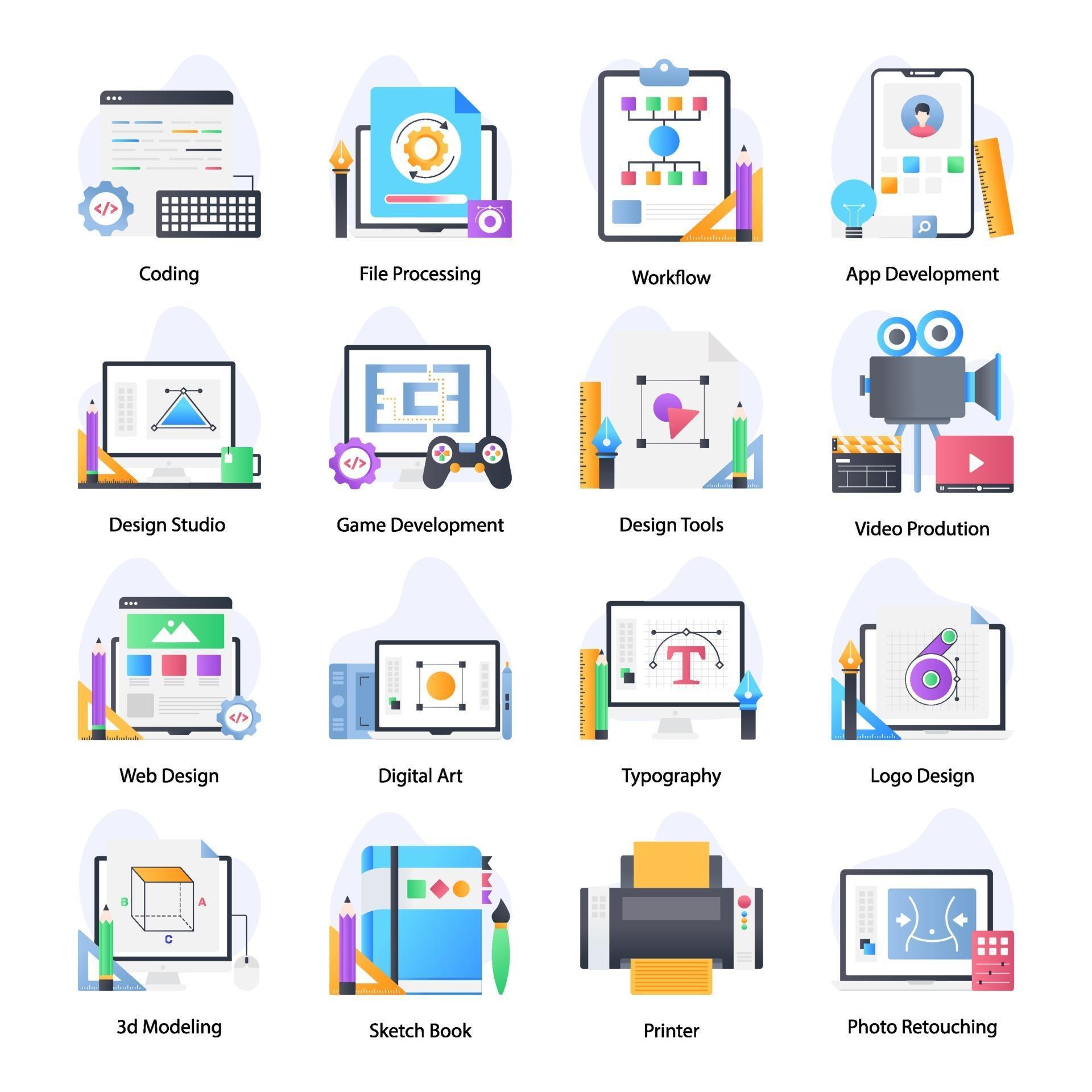 Web Development and Design Development 2369371 Vector Art at Vecteezy