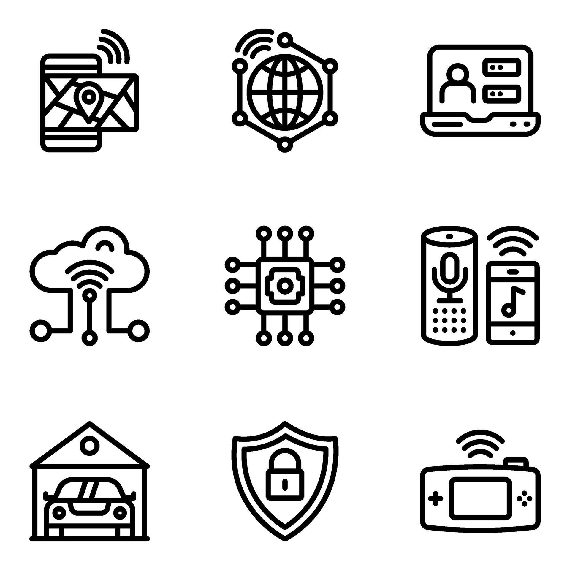Wireless Network Linear 2369634 Vector Art at Vecteezy