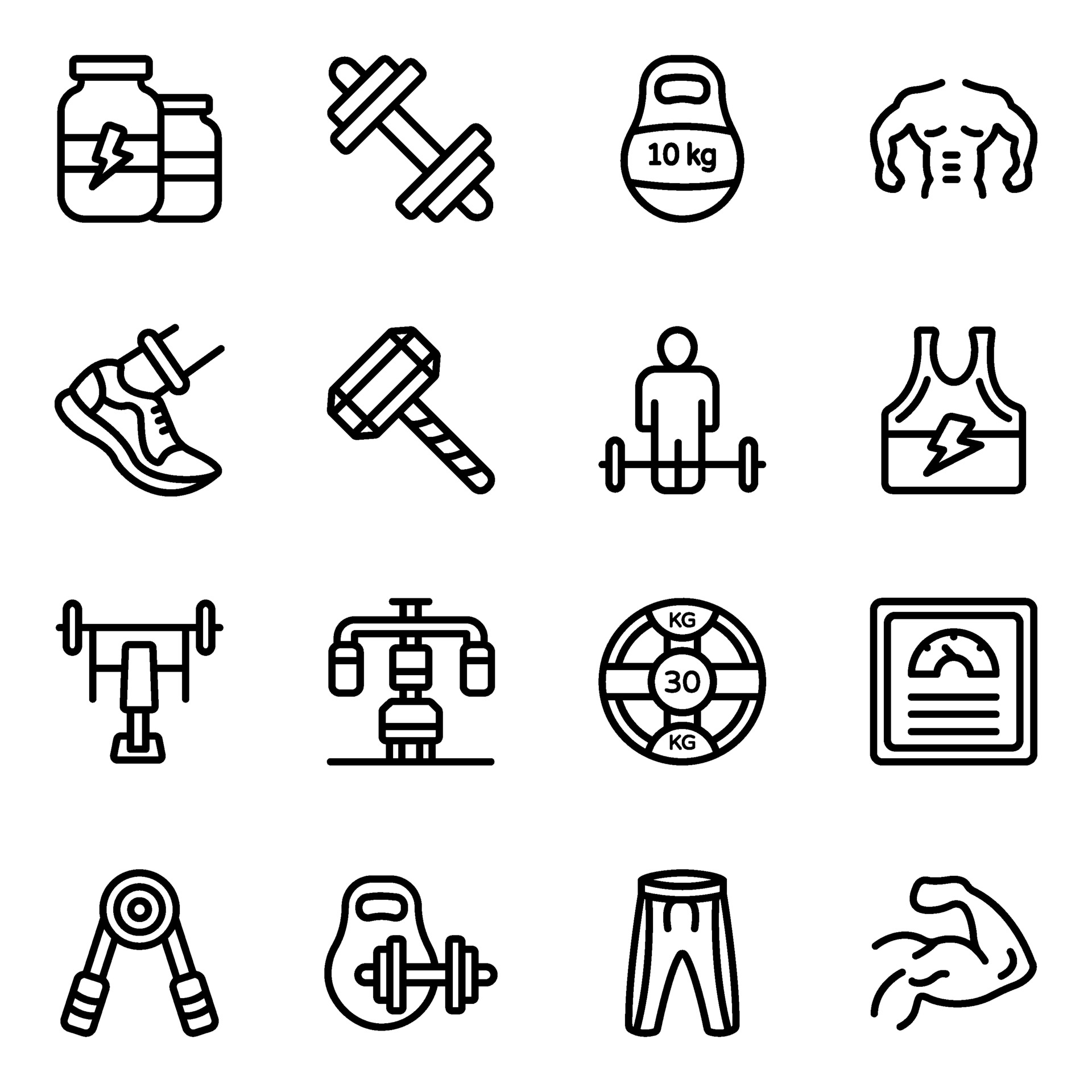 equipo de gimnasio lineal 2369708 Vector en Vecteezy