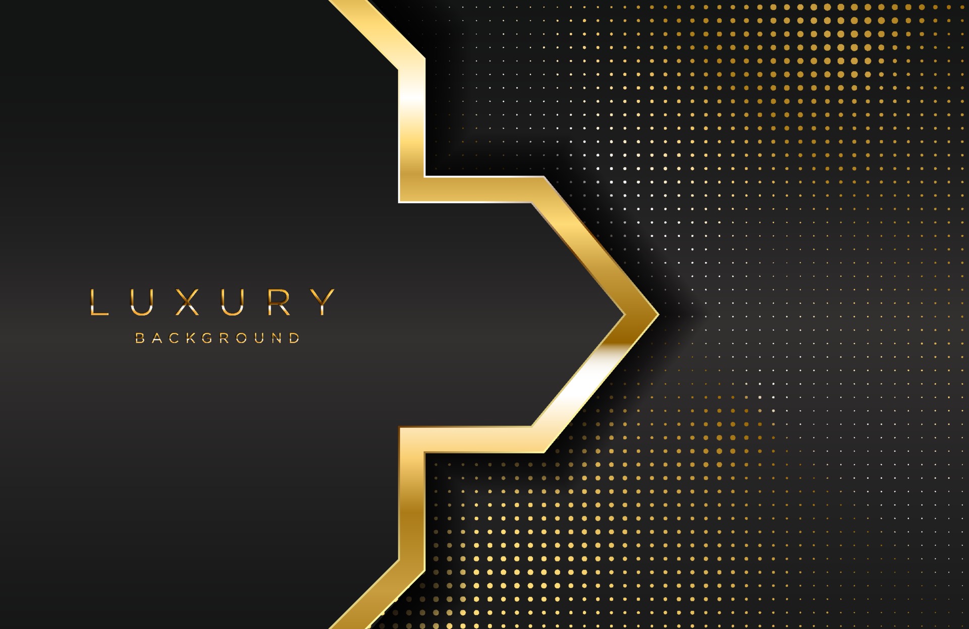 Geometric 3d Background With Glossy Gold Element Vector Geometric Illustration Of Golden Shapes