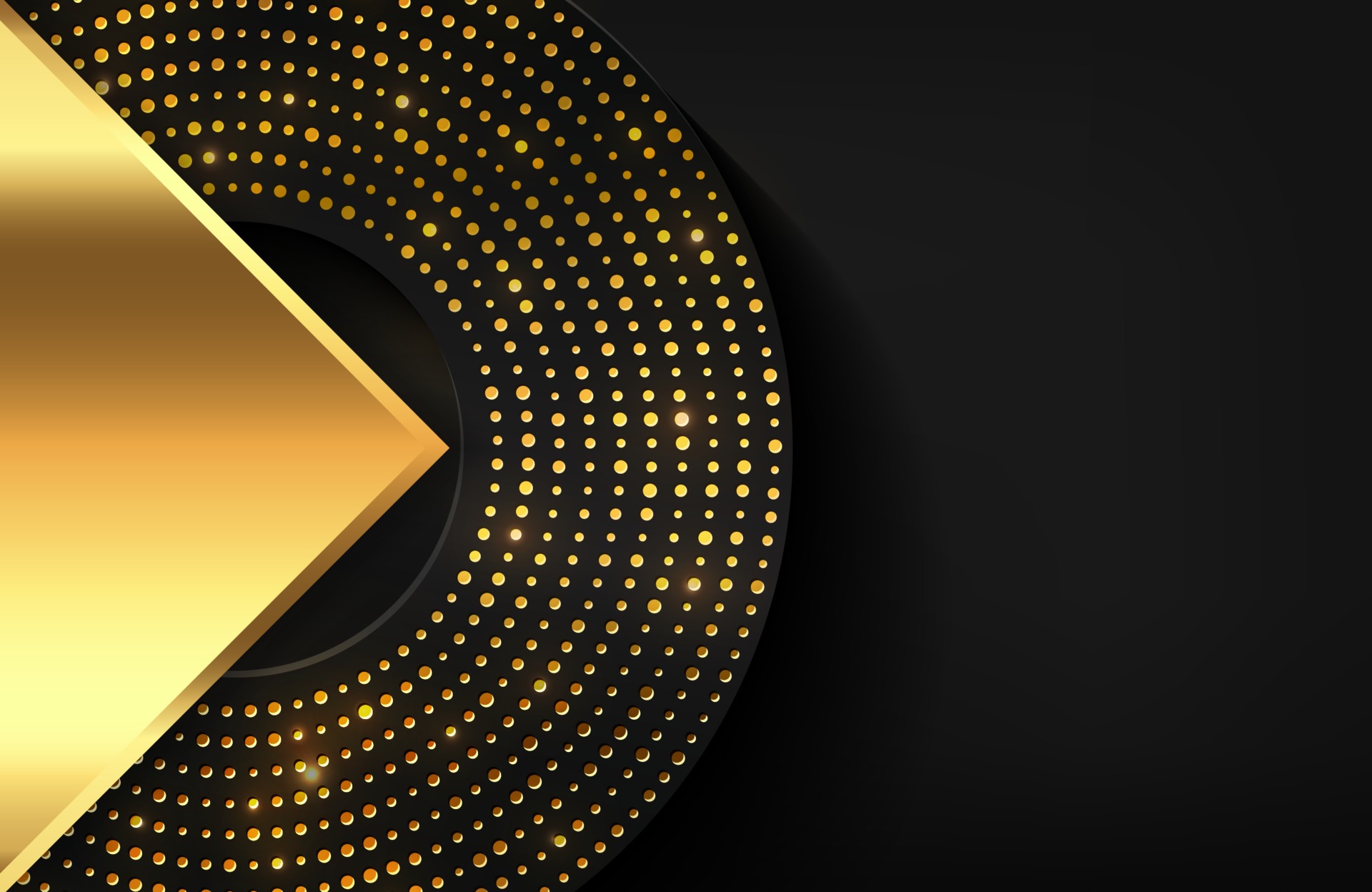 Geometric 3d Background With Glossy Gold Element Vector Geometric Illustration Of Golden Shapes