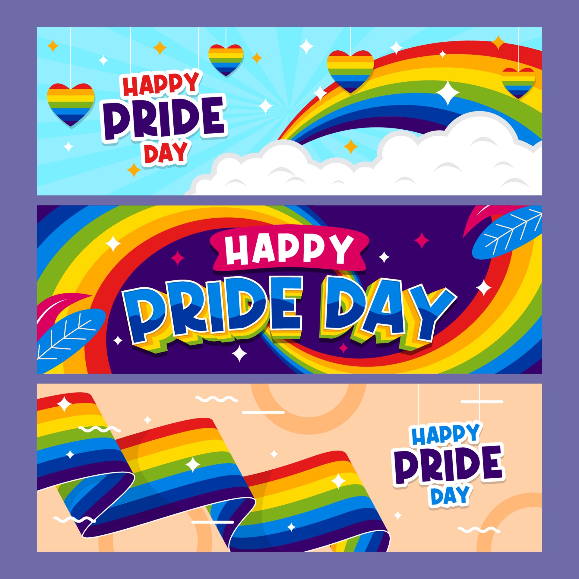 Pride Day Banner Collection 2381131 Vector Art At Vecteezy