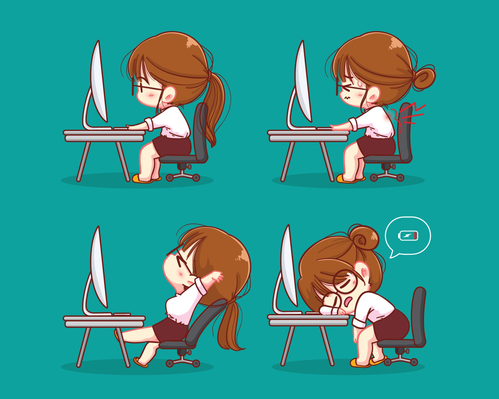 Professional Burnout Syndrome Exhausted Female Manager At Work Sitting professional-burnout-syndrome-exhausted-female-manager-at-work-sitting