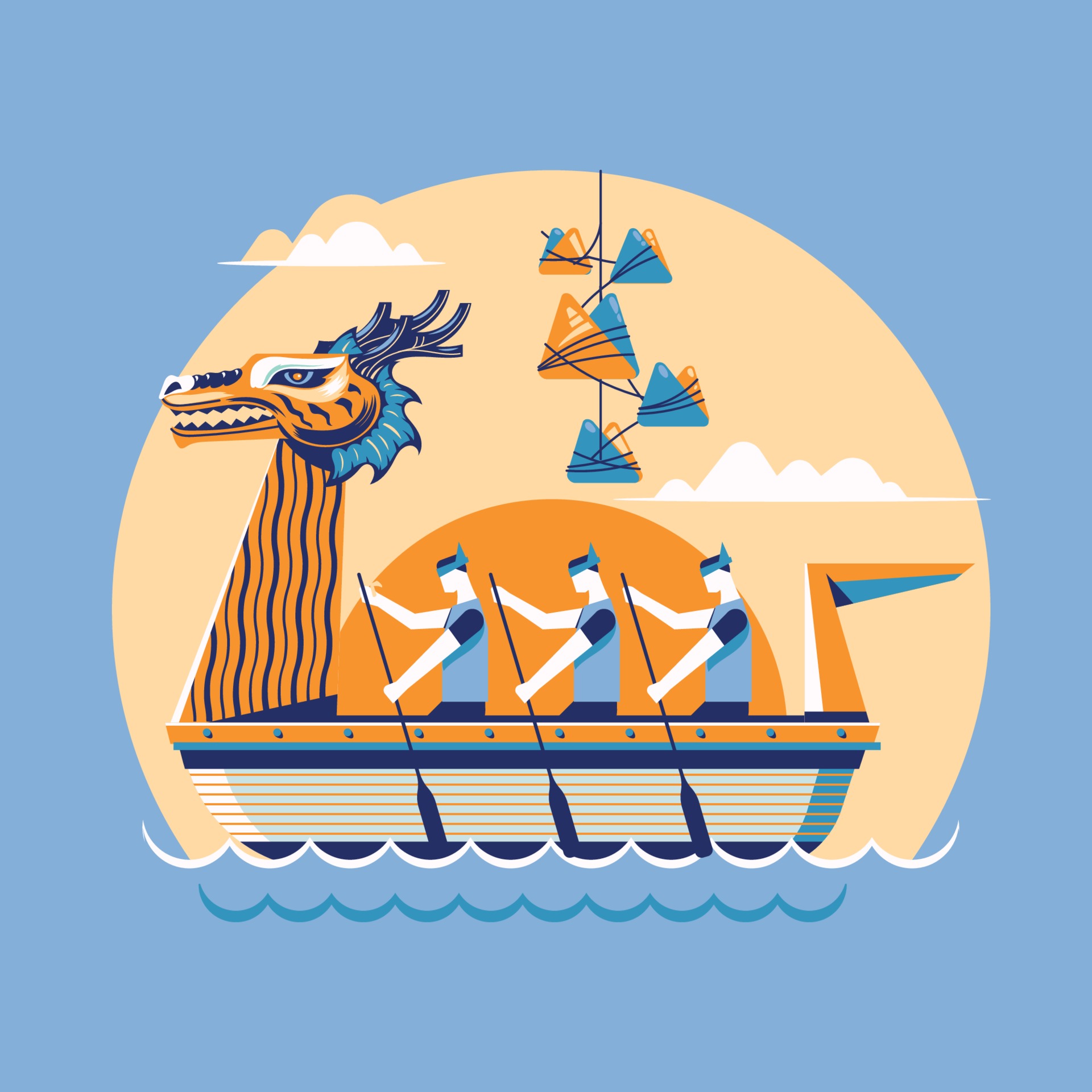 Chinese Dragon Boat Festival vector illustration 2384767 Vector Art at ...