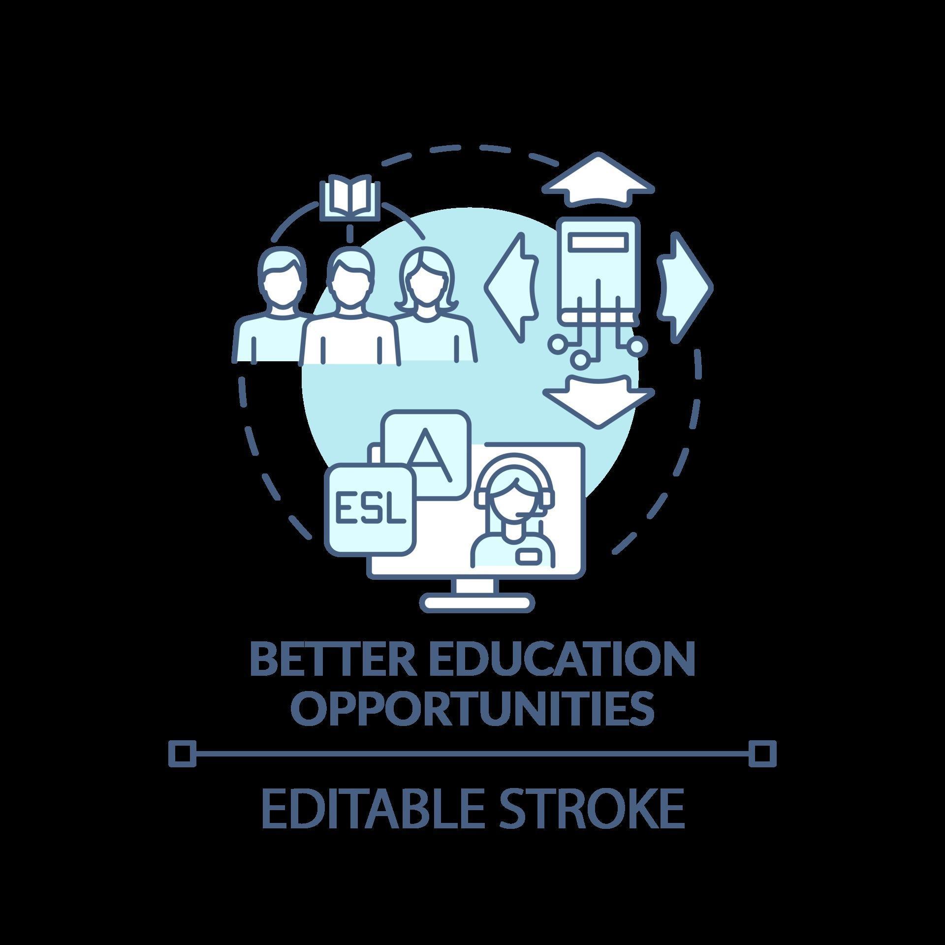 Better education opportunities turquoise concept icon 2389873 Vector ... Better education opportunities turquoise concept icon 2389873 Vector ...