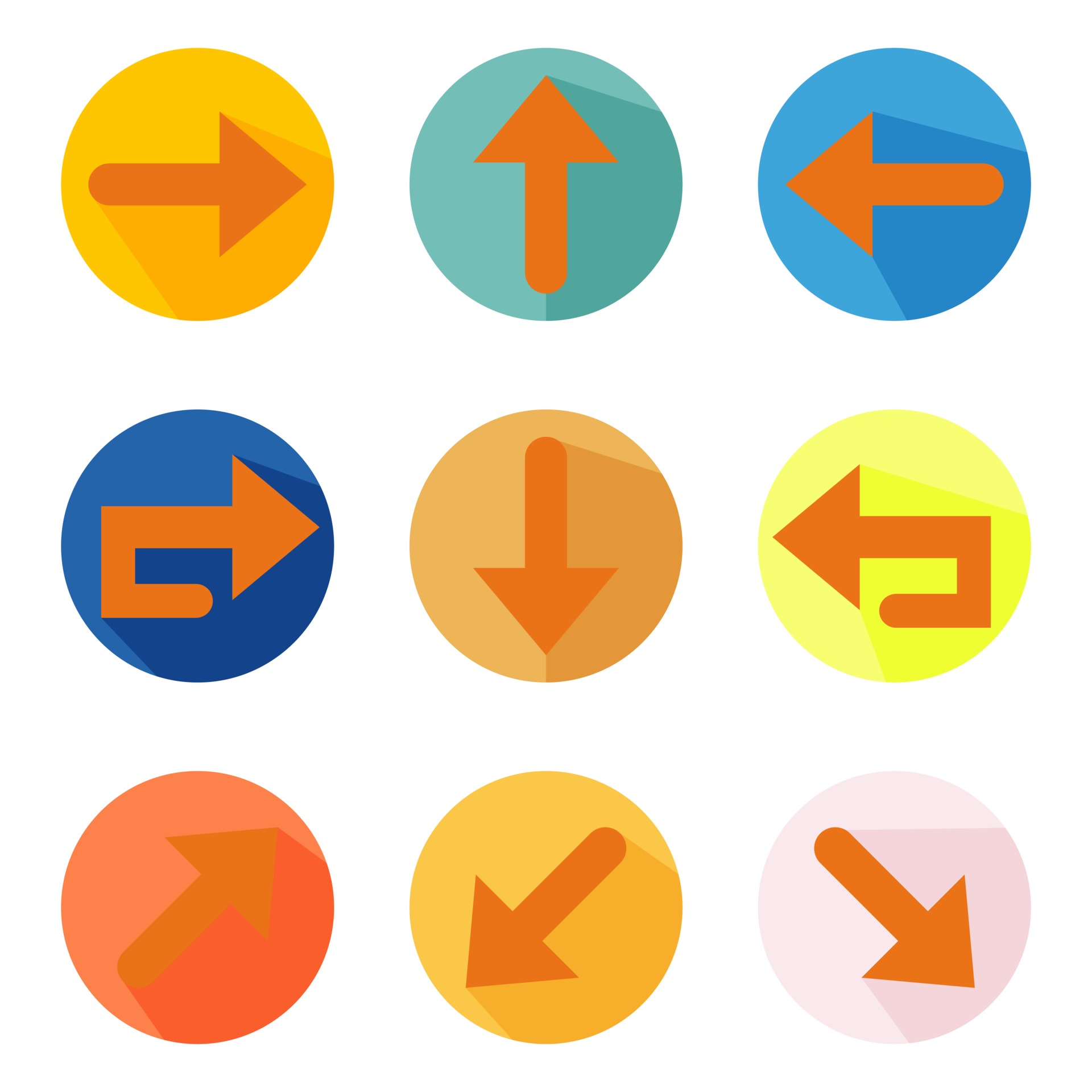 Colorful Abstract Arrows Vector Design Set 2390775 Vector Art at Vecteezy