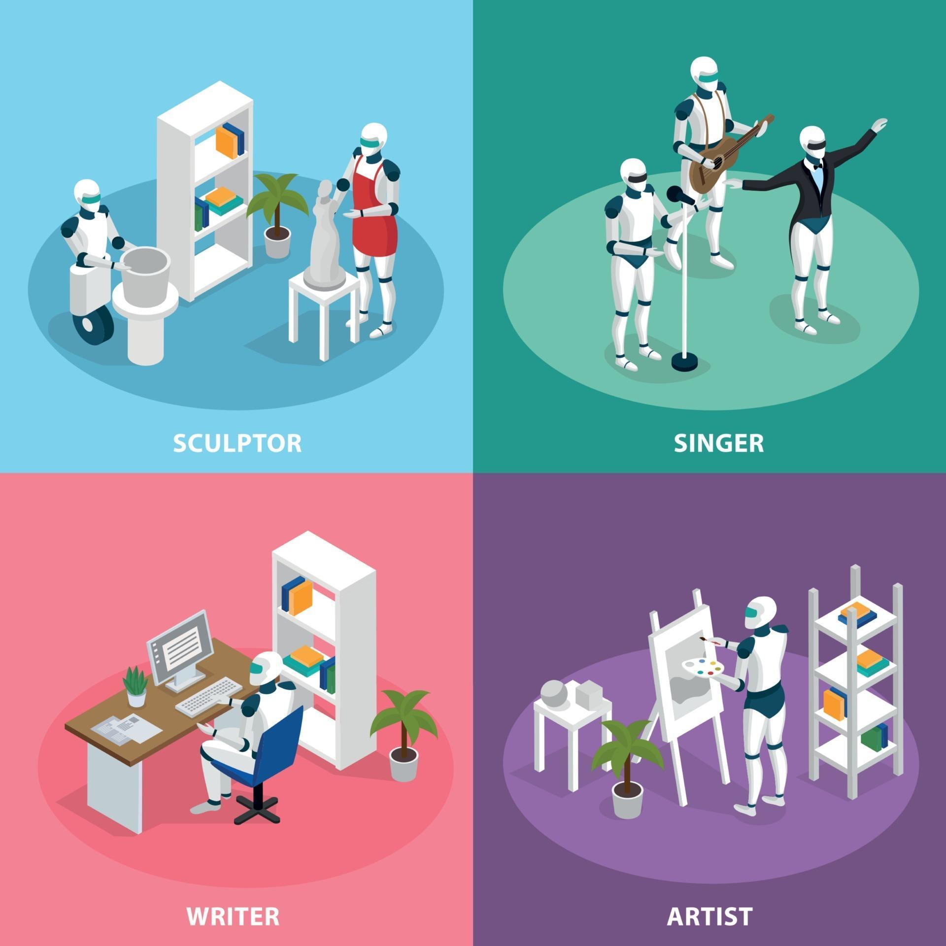 Creative Robots Isometric Concept Vector Illustration 2391509 Vector ... Creative Robots Isometric Concept Vector Illustration 2391509 Vector ...