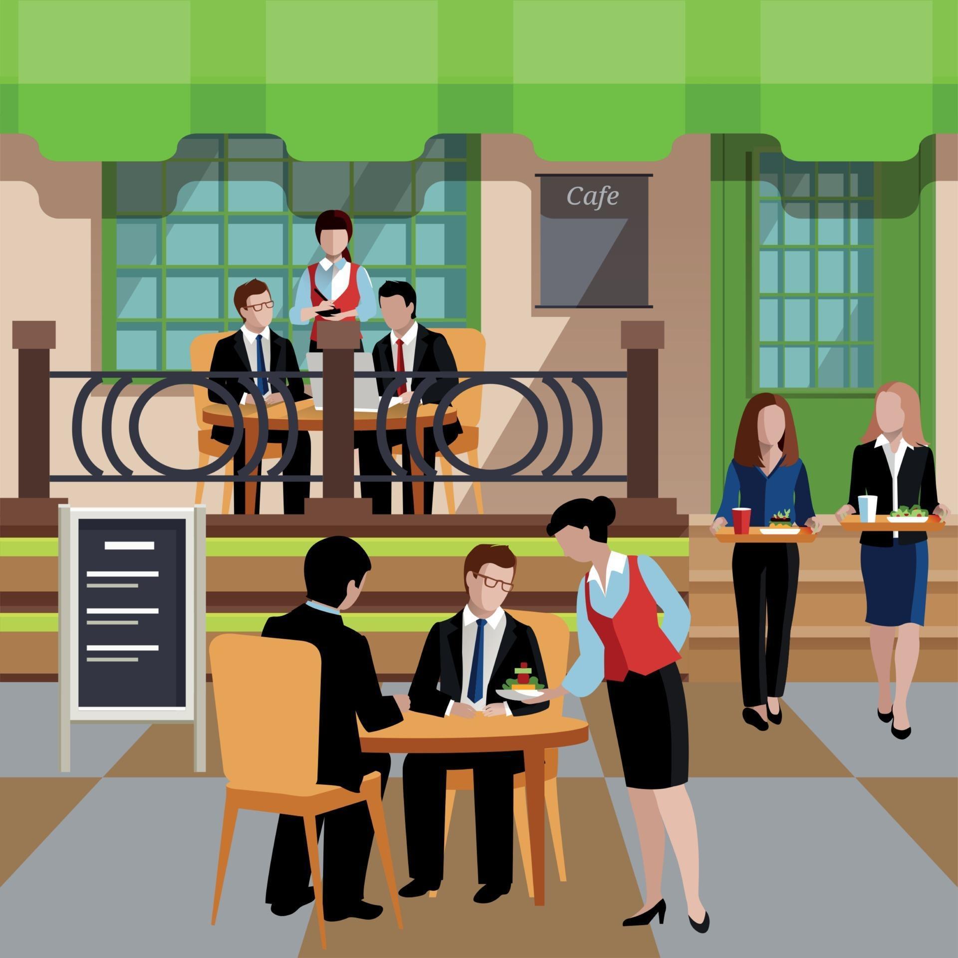 Flat Business Lunch People Concept Vector Illustration 2391533 Vector ... Flat Business Lunch People Concept Vector Illustration 2391533 Vector ...
