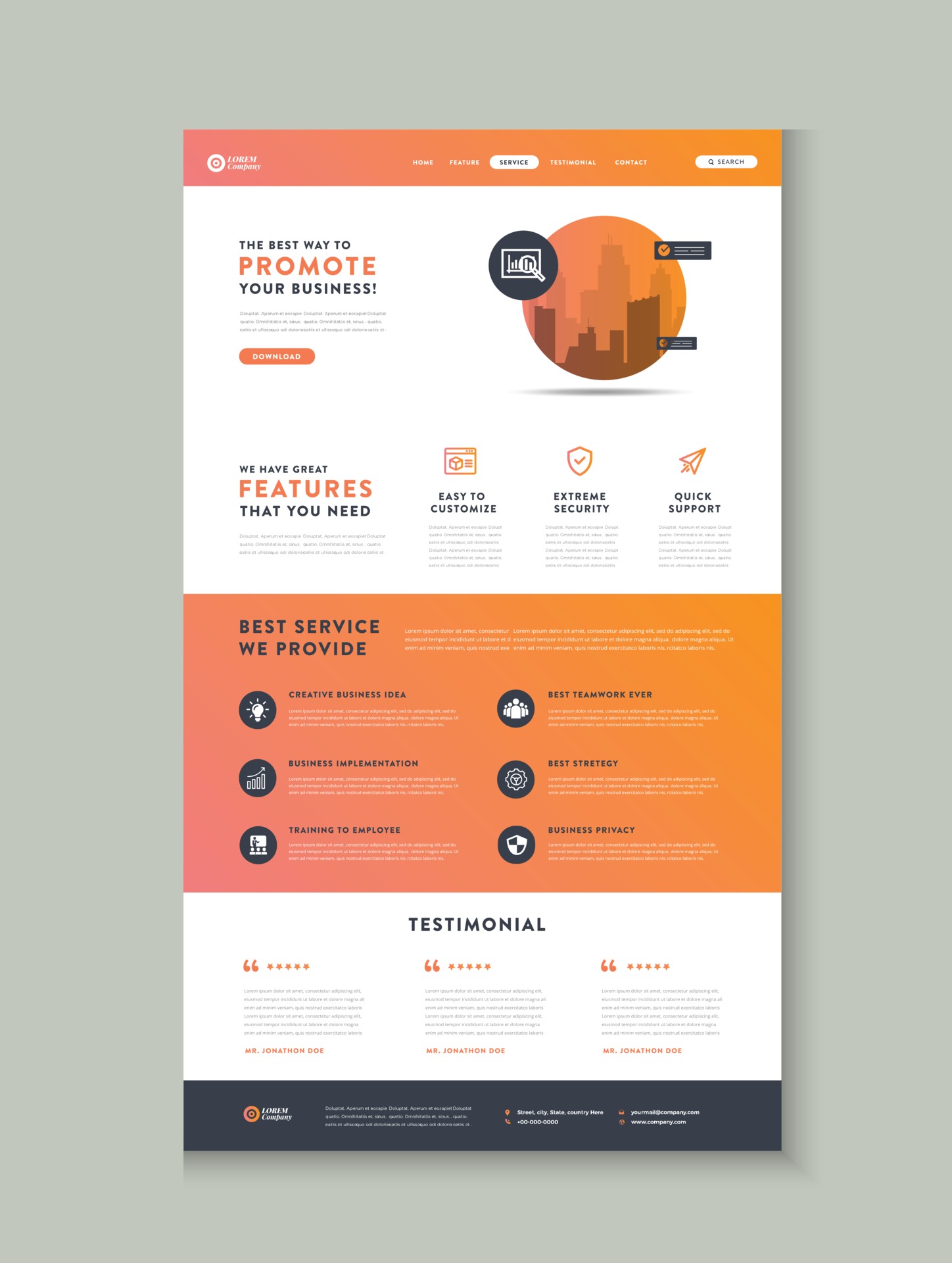 Business website landing page or App landing page or Web user interface ...