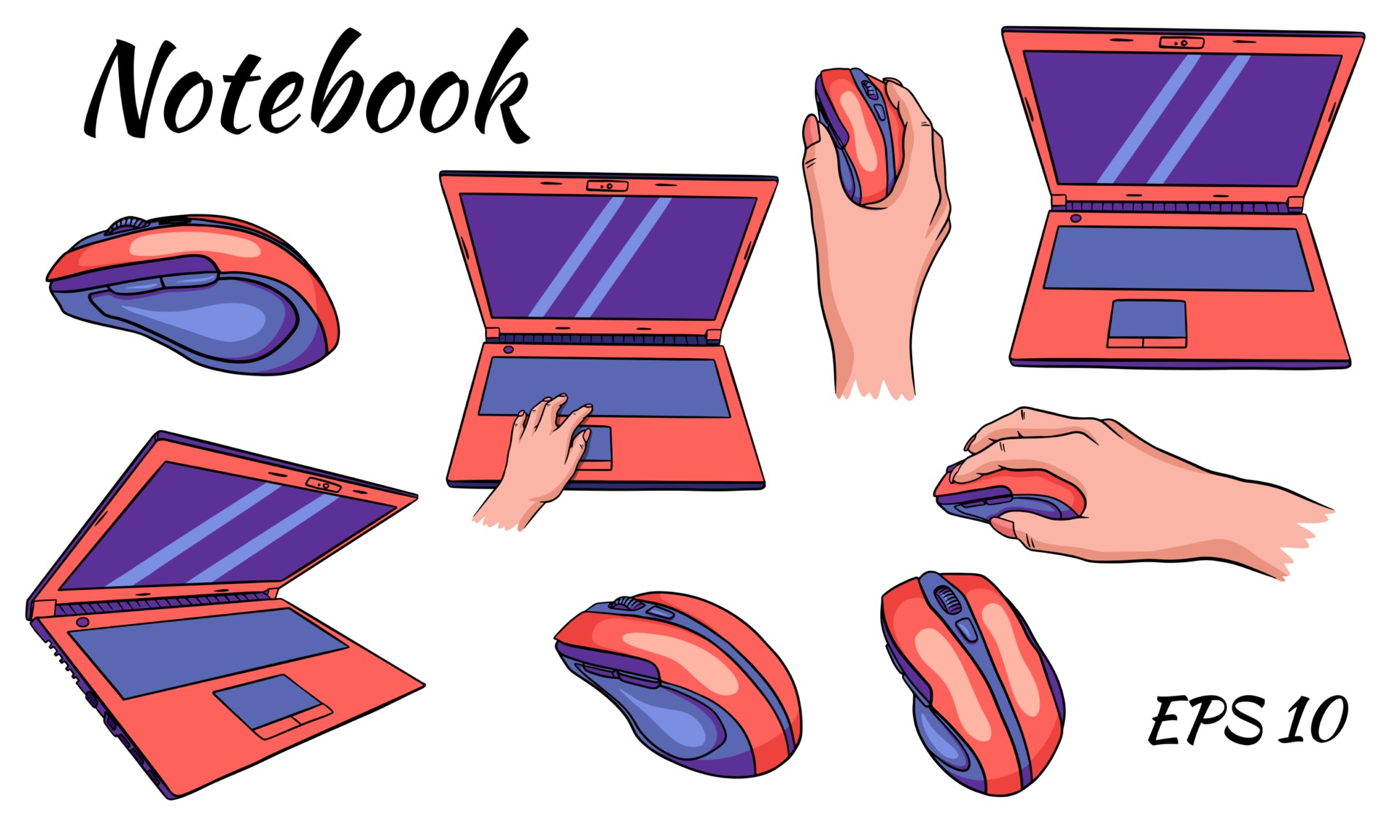 Portable computer Mouse for the computer in hand For home and office ...