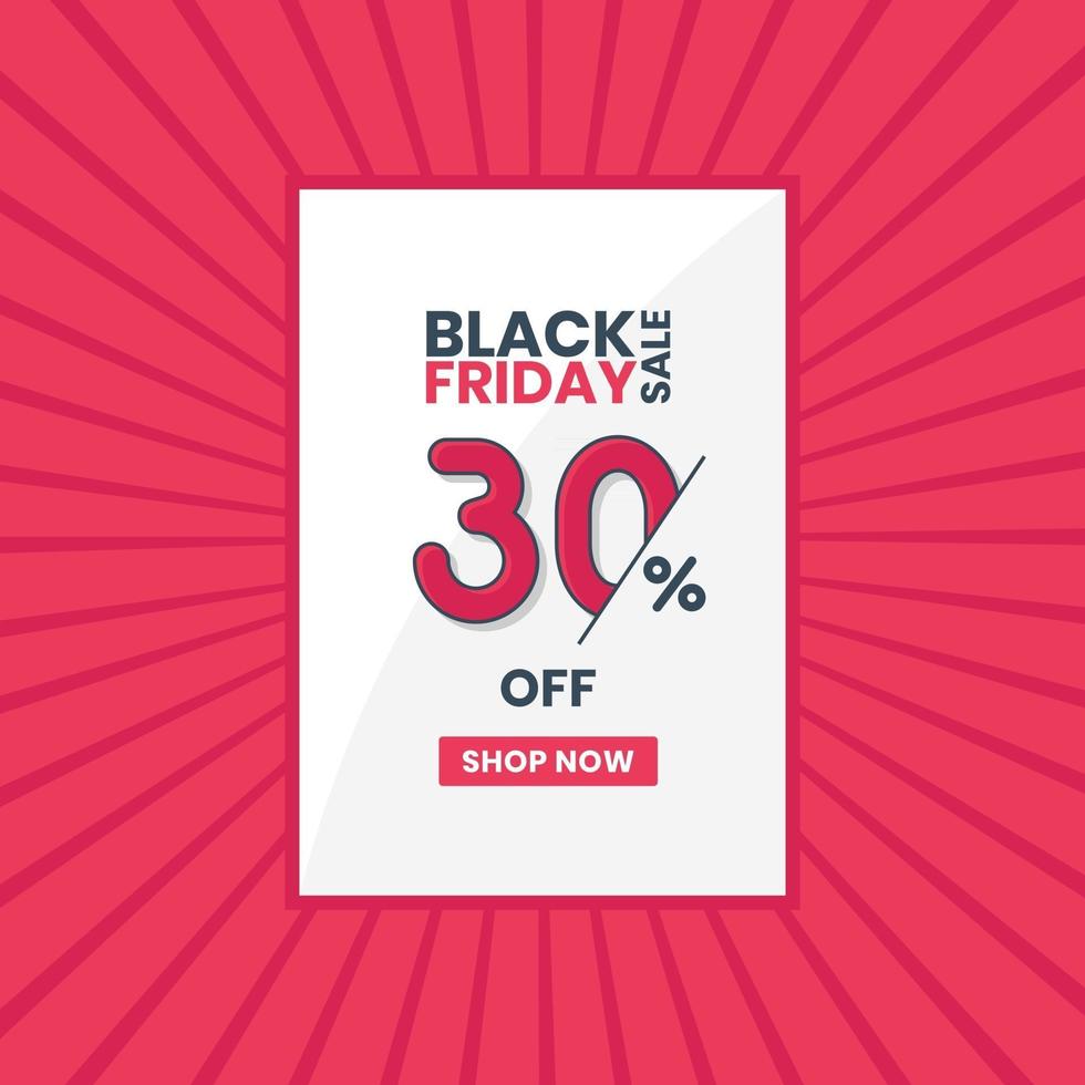 Black Friday Sales Banner 30 Percent Off Black Friday Promotion 30