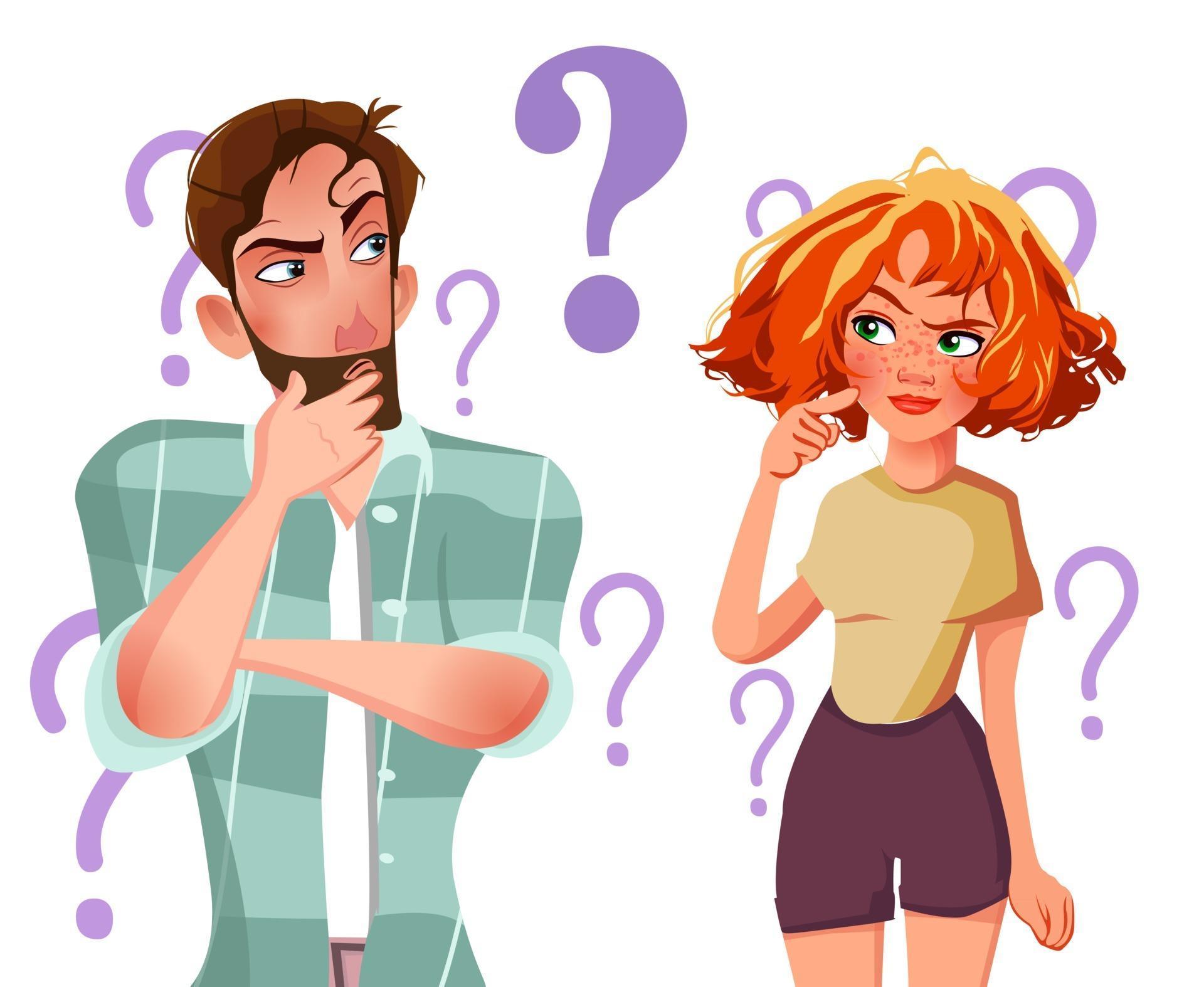 personas con signos de interrogación ilustración vectorial hombre y ... personas con signos de interrogación ilustración vectorial hombre y ...