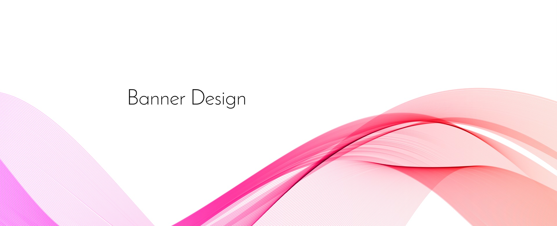 Abstract stylish pink color decorative modern wave banner background ...