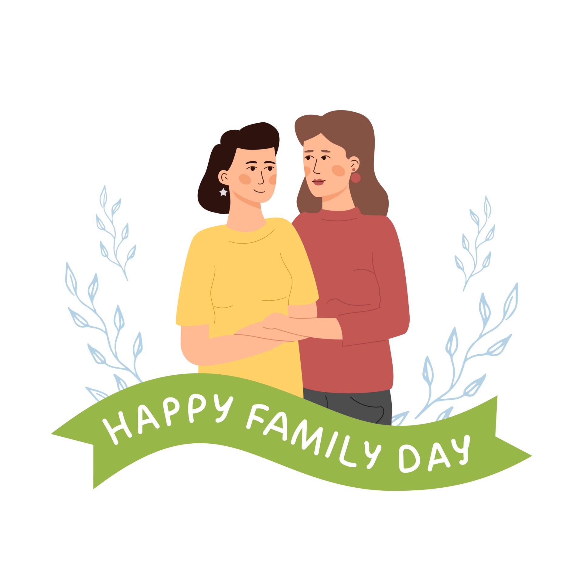Lgbt Lesbian Couple Stands In A Hug 2397862 Vector Art At Vecteezy
