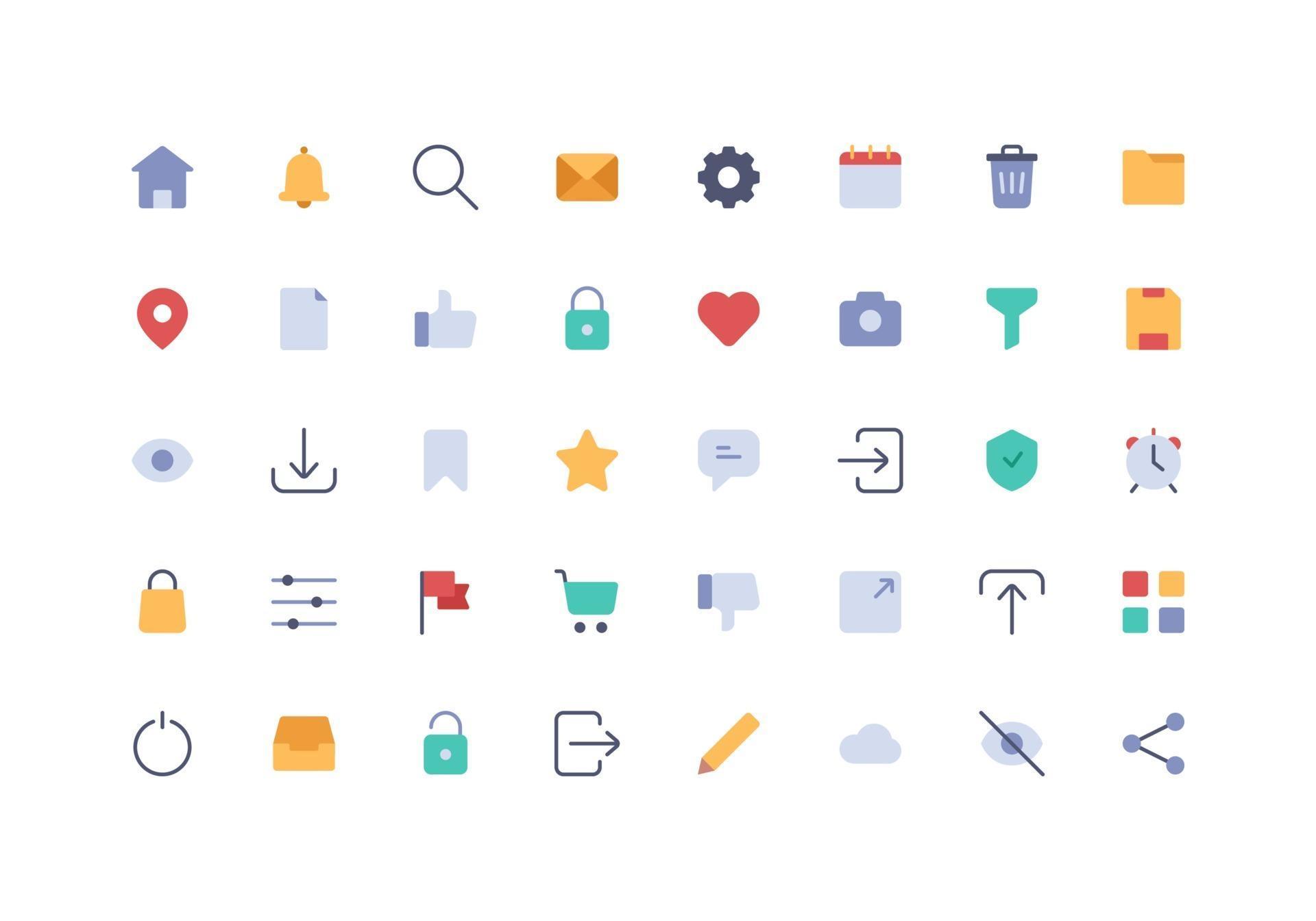 User Interface Element Icon Flat 2400315 Vector Art at Vecteezy