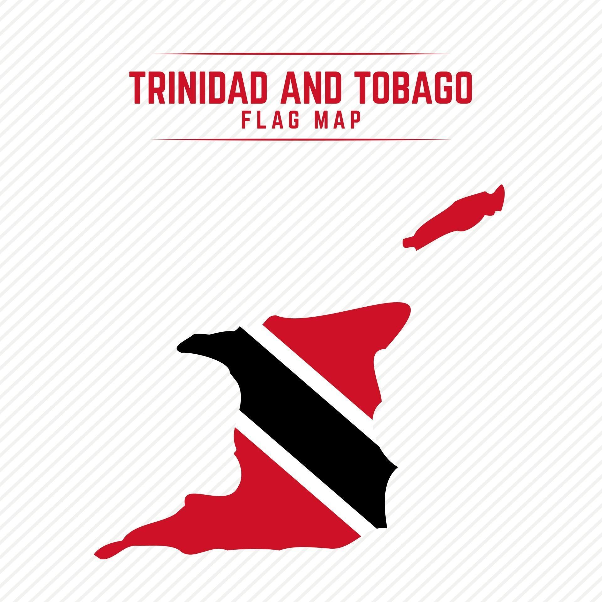 Flag Map Of Trinidad And Tobago 2400655 Vector Art At Vecteezy