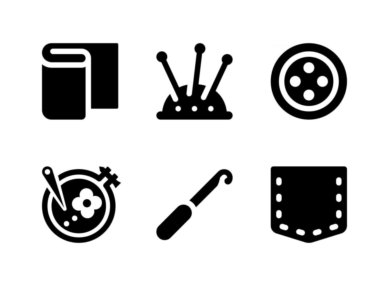 Simple Set Of Sewing Related Vector Solid Icons 2403302 Vector Art At
