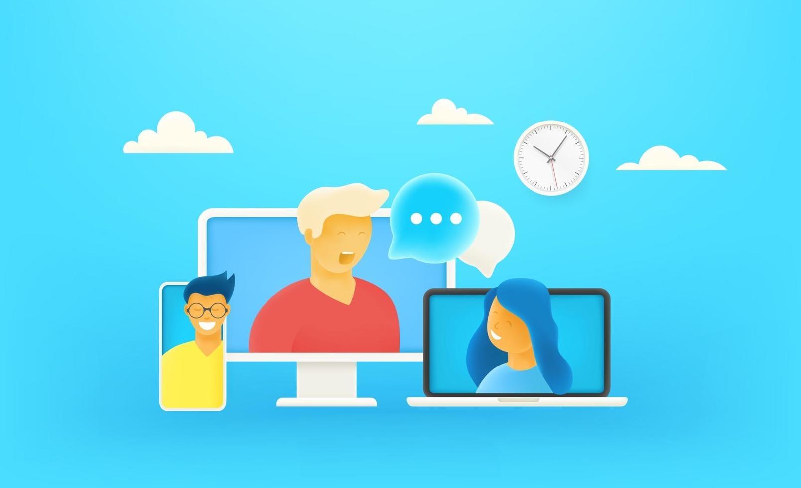 Online dialog via internet 2403788 Vector Art at Vecteezy