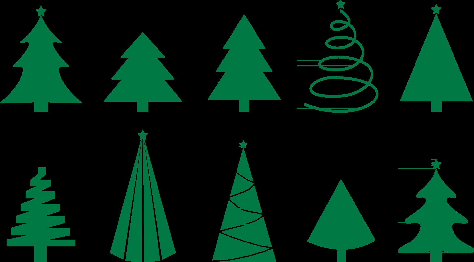 Vector set of christmas trees 2404427 Vector Art at Vecteezy