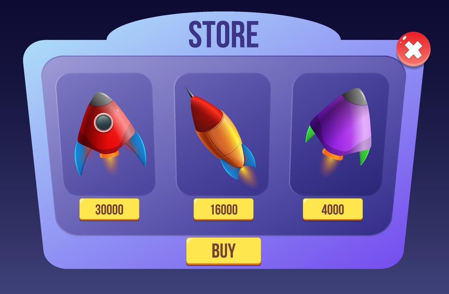 Level selection game menu scene with buttons loading bar and stars Pro ...