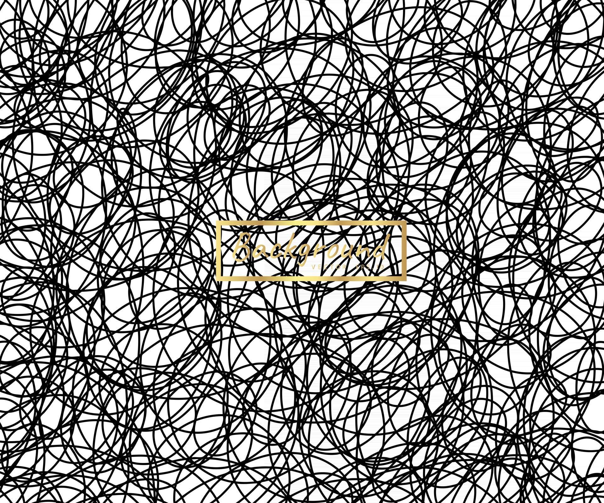 Abstract line pattern with circles hand drawn 2406238 Vector Art at ...