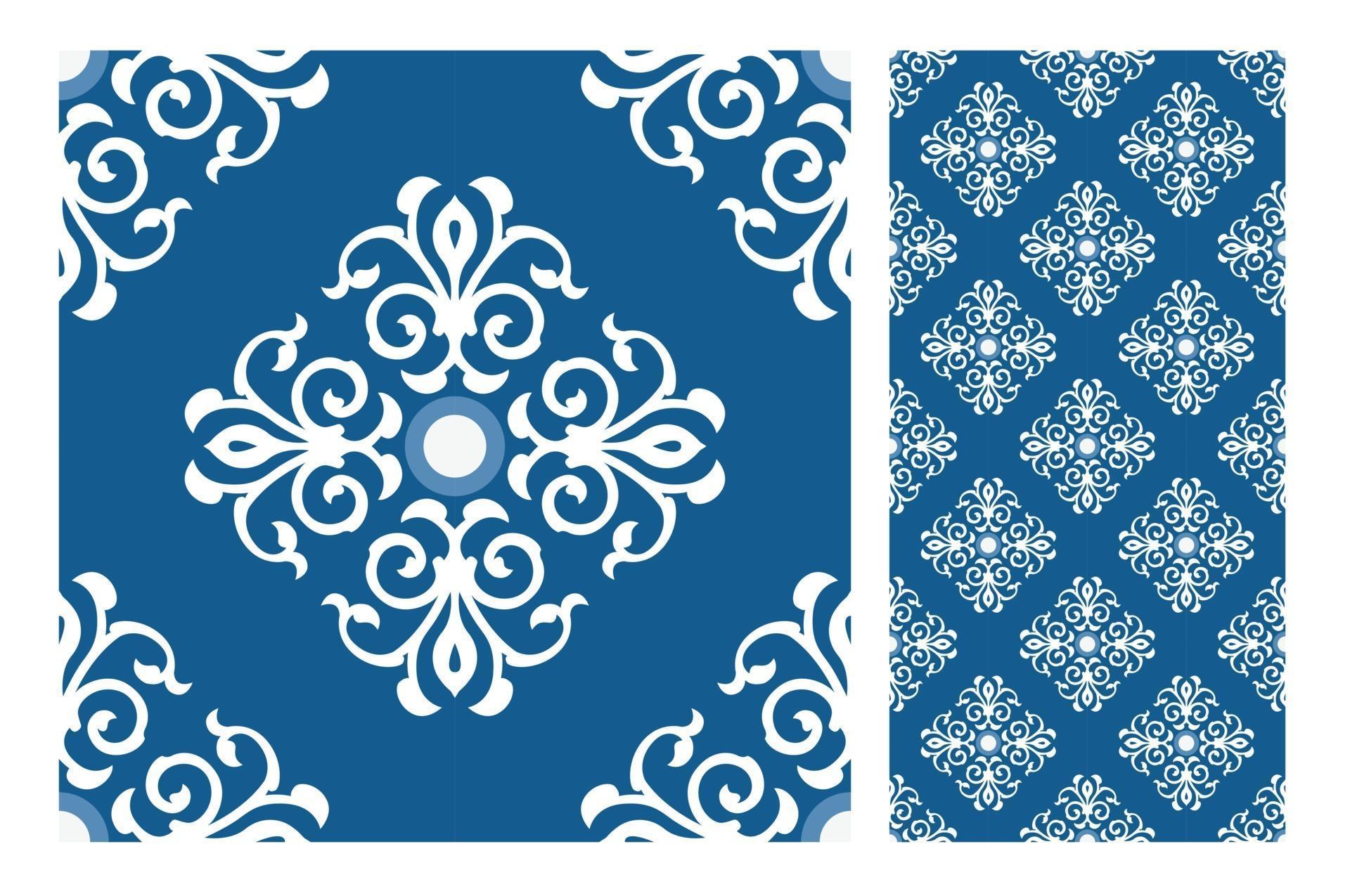 vintage tiles patterns antique seamless design in Vector illustration ...