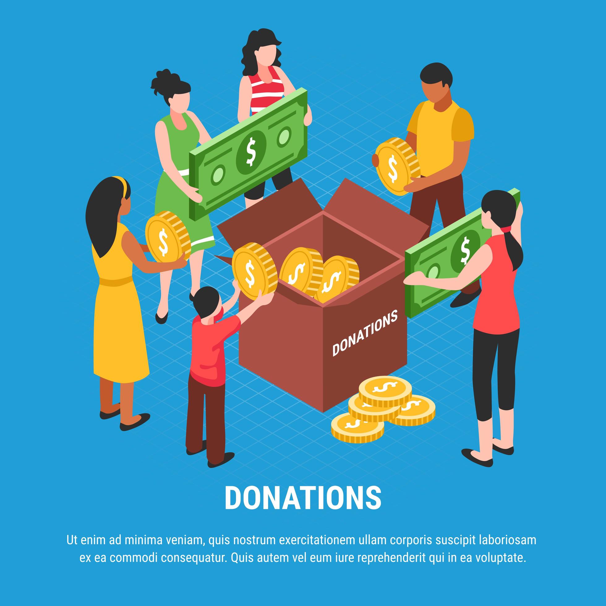 Donation Isometric Background Vector Illustration 2415678 Vector Art at ... Donation Isometric Background Vector Illustration 2415678 Vector Art at ...
