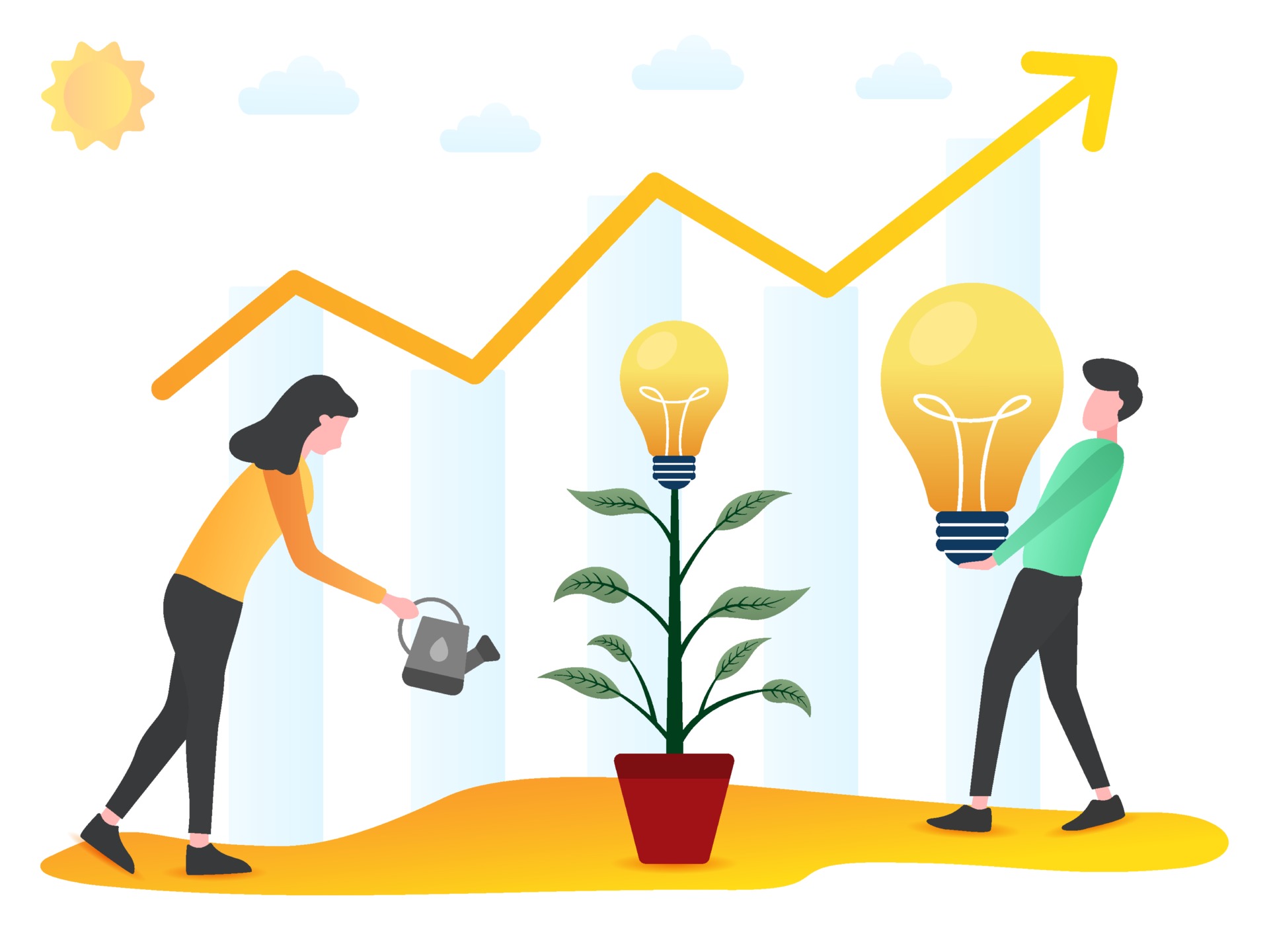 El Concepto De Ilustración De Inversión Con Carácter 2416460 Vector En Vecteezy
