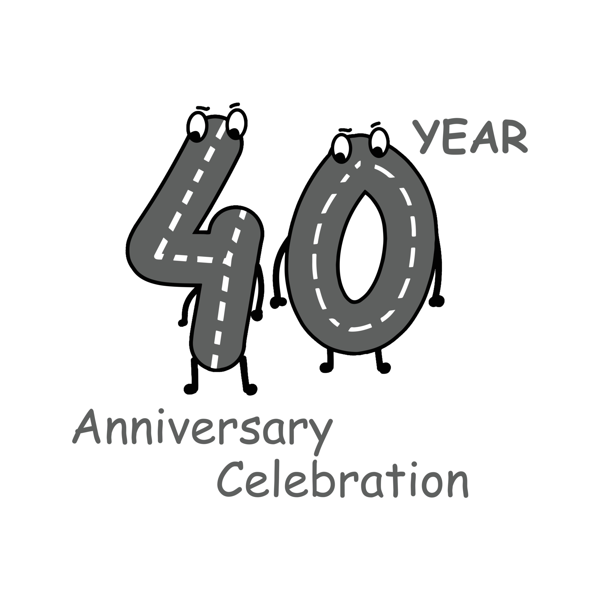 40 Year Anniversary Number Character Vector Template Design 40-year-anniversary-number-character-vector-template-design