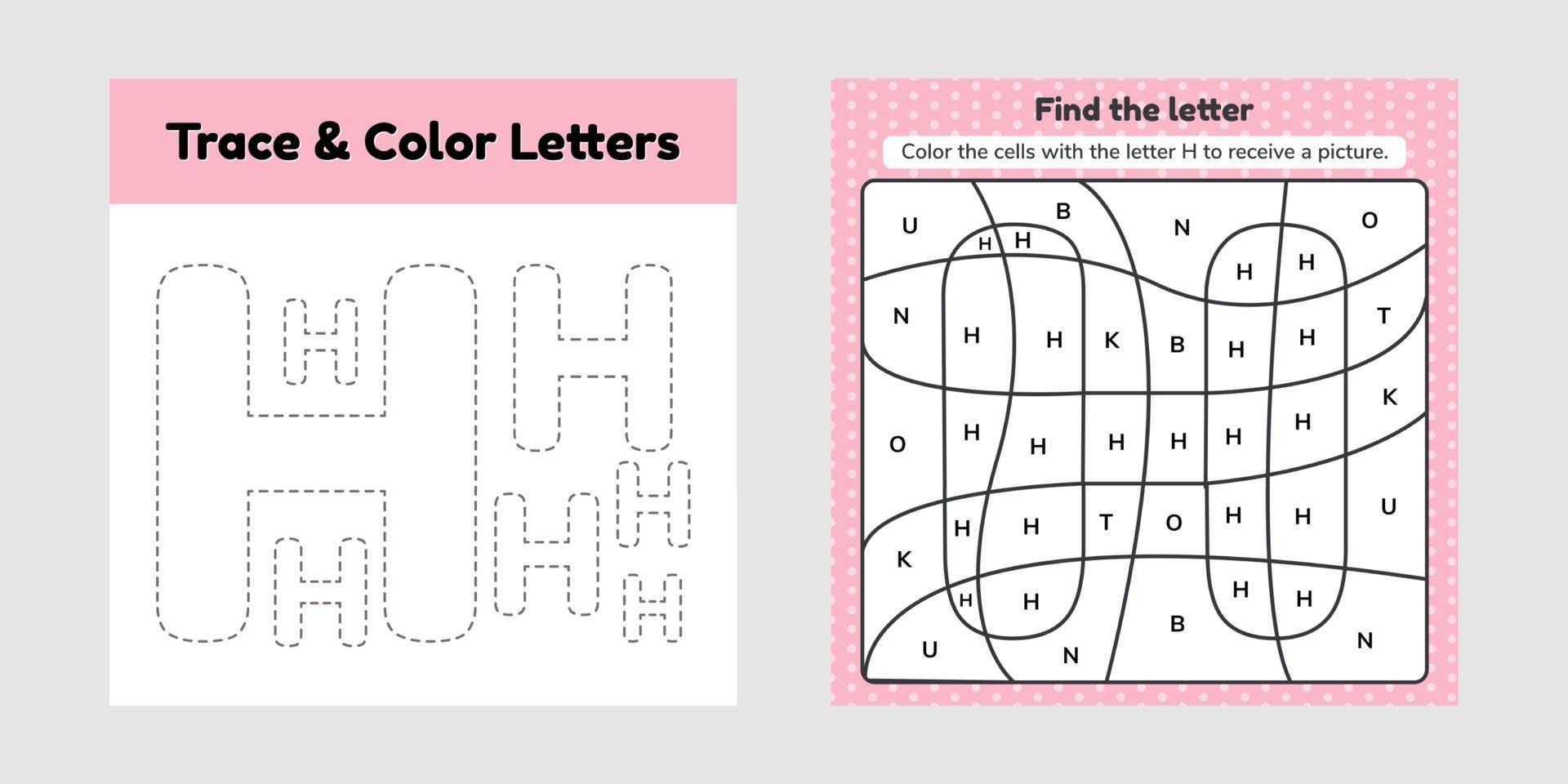 Coloring book letter for kids Worksheet for preschool kindergarten and ...