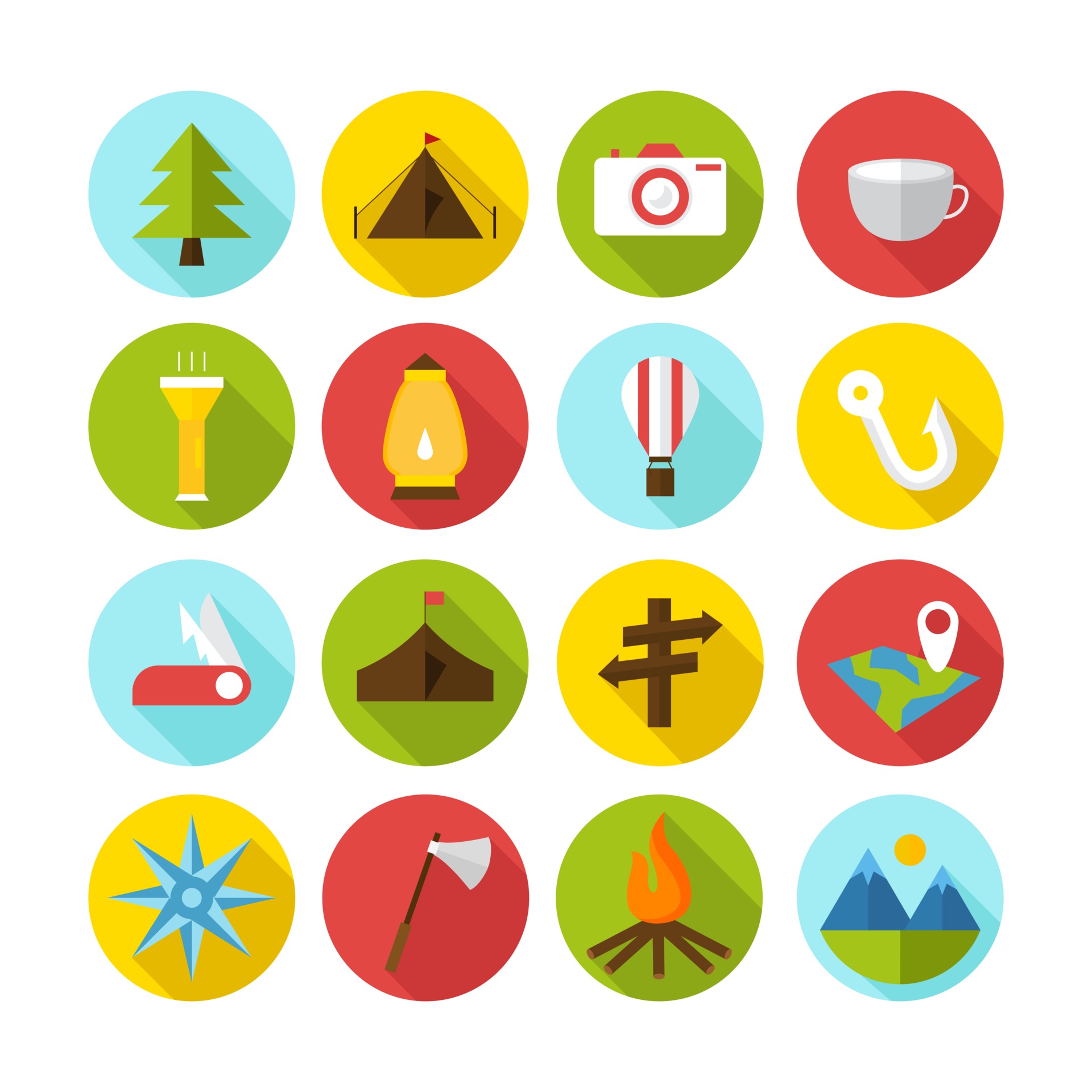 Summer Camp Icon Collection 2420634 Vector Art At Vecteezy