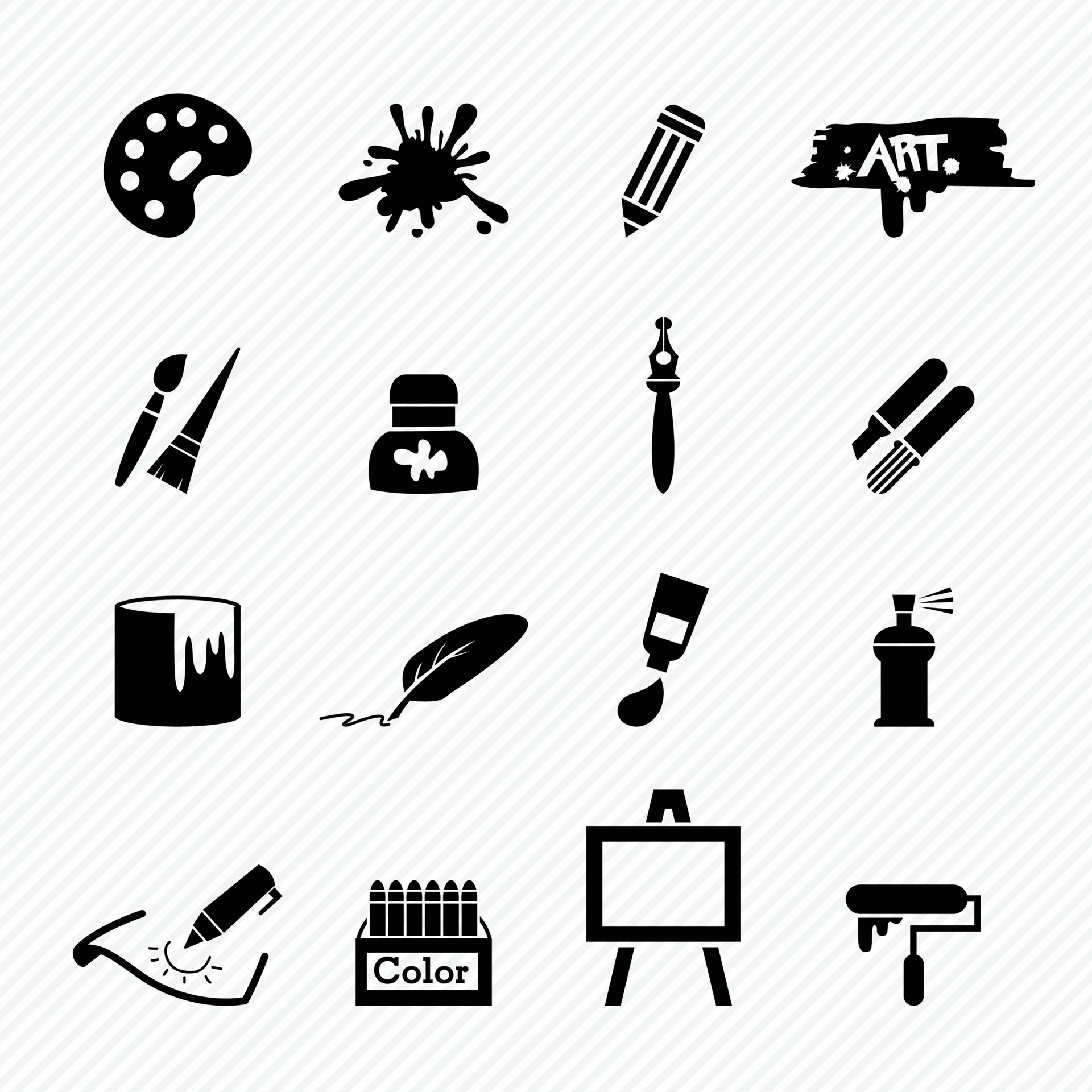 Art icons illustration 2421701 Vector Art at Vecteezy